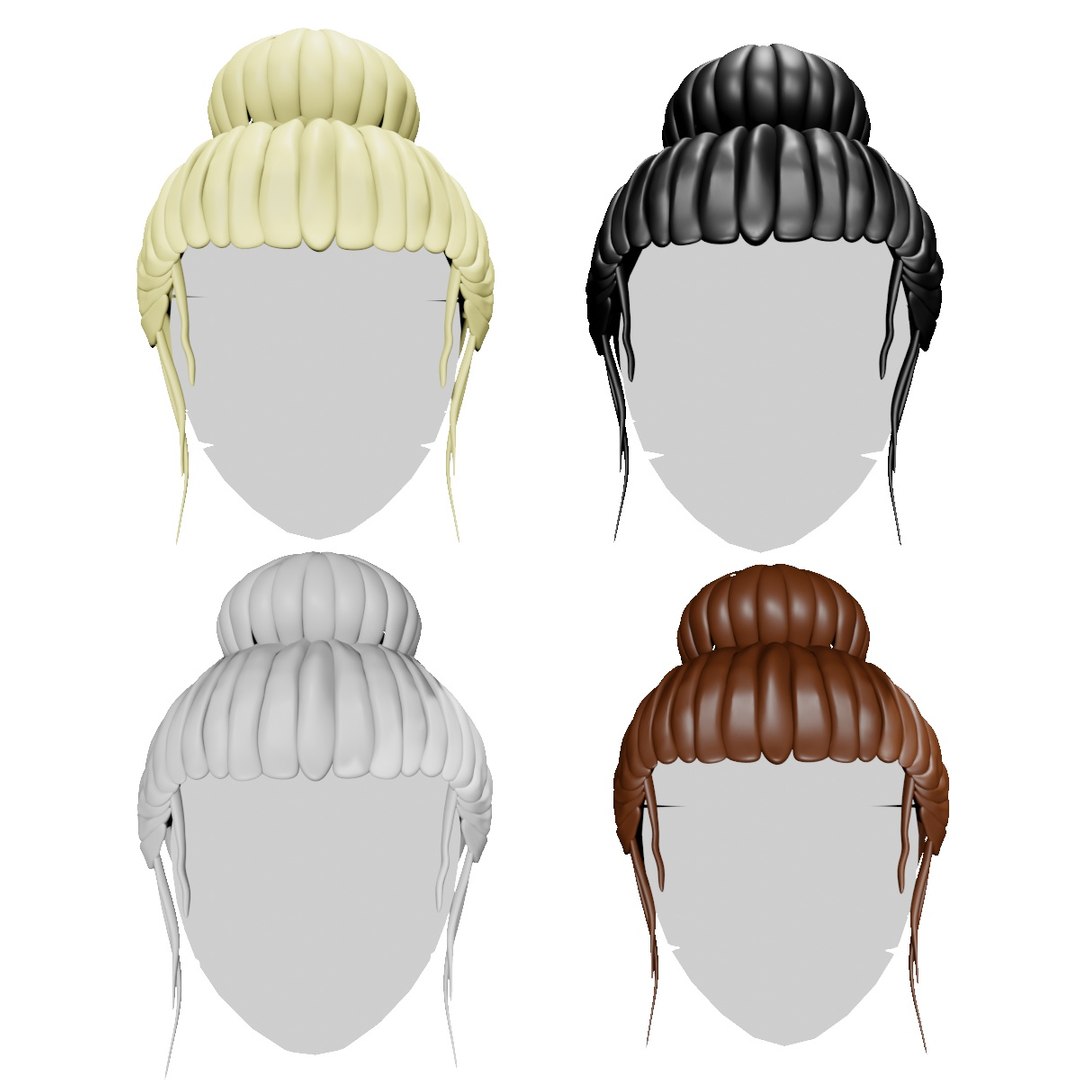 3D Hair wig model - TurboSquid 1814288