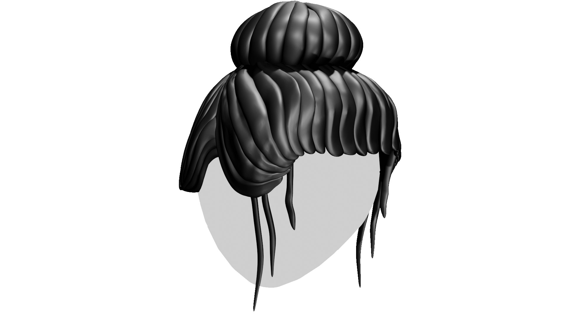 3D Hair Wig Model - TurboSquid 1814288