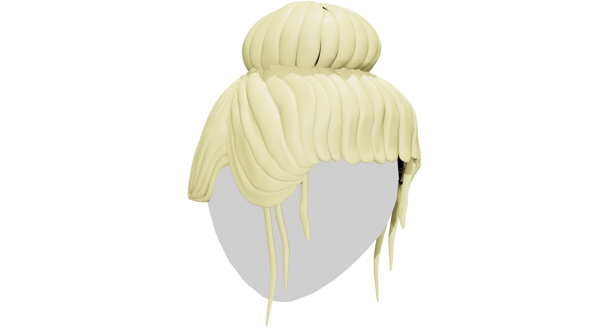 3D Hair Wig Model - TurboSquid 1814288