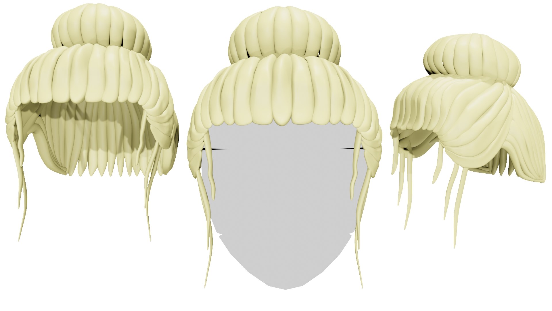 3D Hair Wig Model - TurboSquid 1814288
