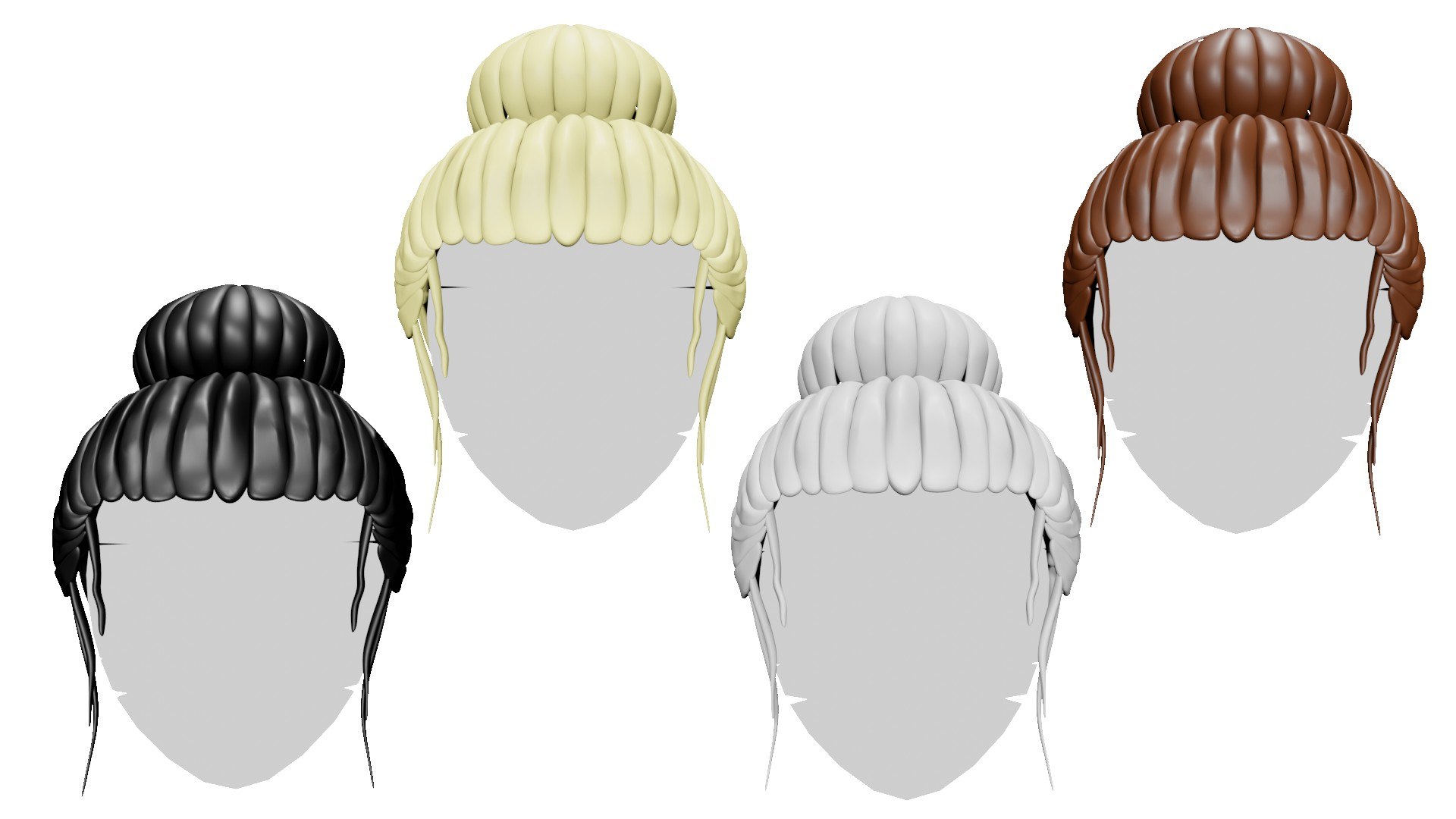 3D Hair Wig Model - TurboSquid 1814288