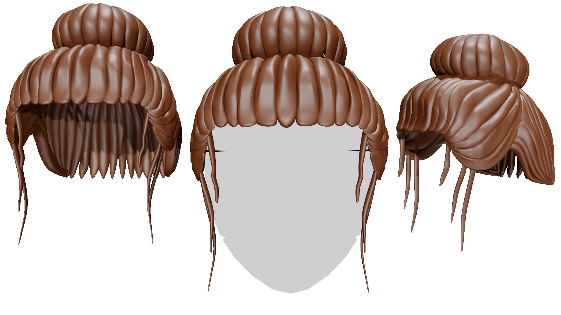 3D Hair Wig Model - TurboSquid 1814288