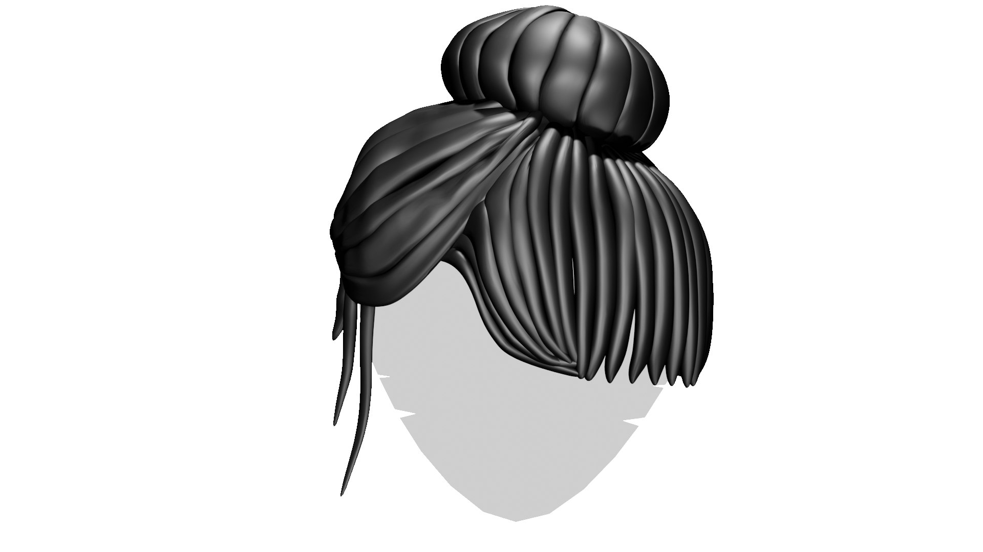 3D Hair Wig Model - TurboSquid 1814288