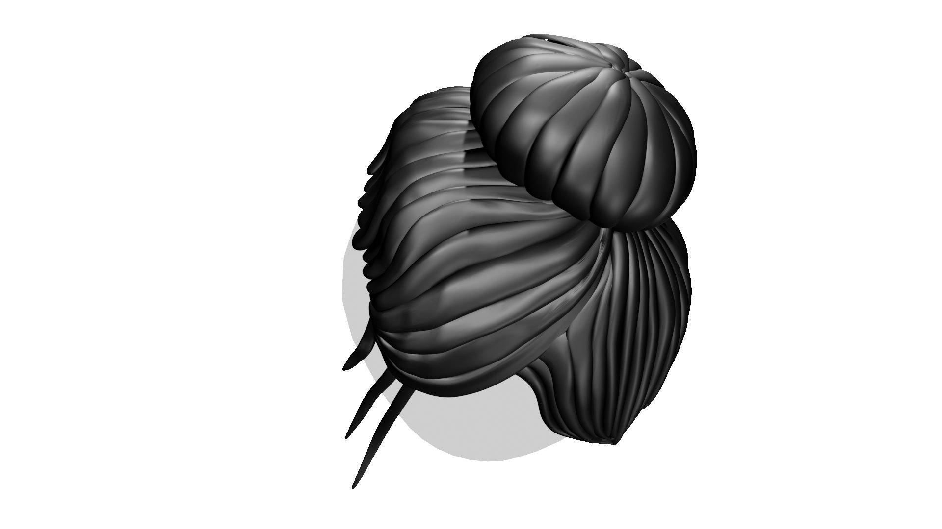 3D Hair Wig Model - TurboSquid 1814288