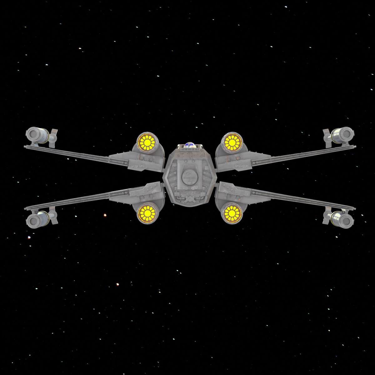 x-wing arigher 3d max