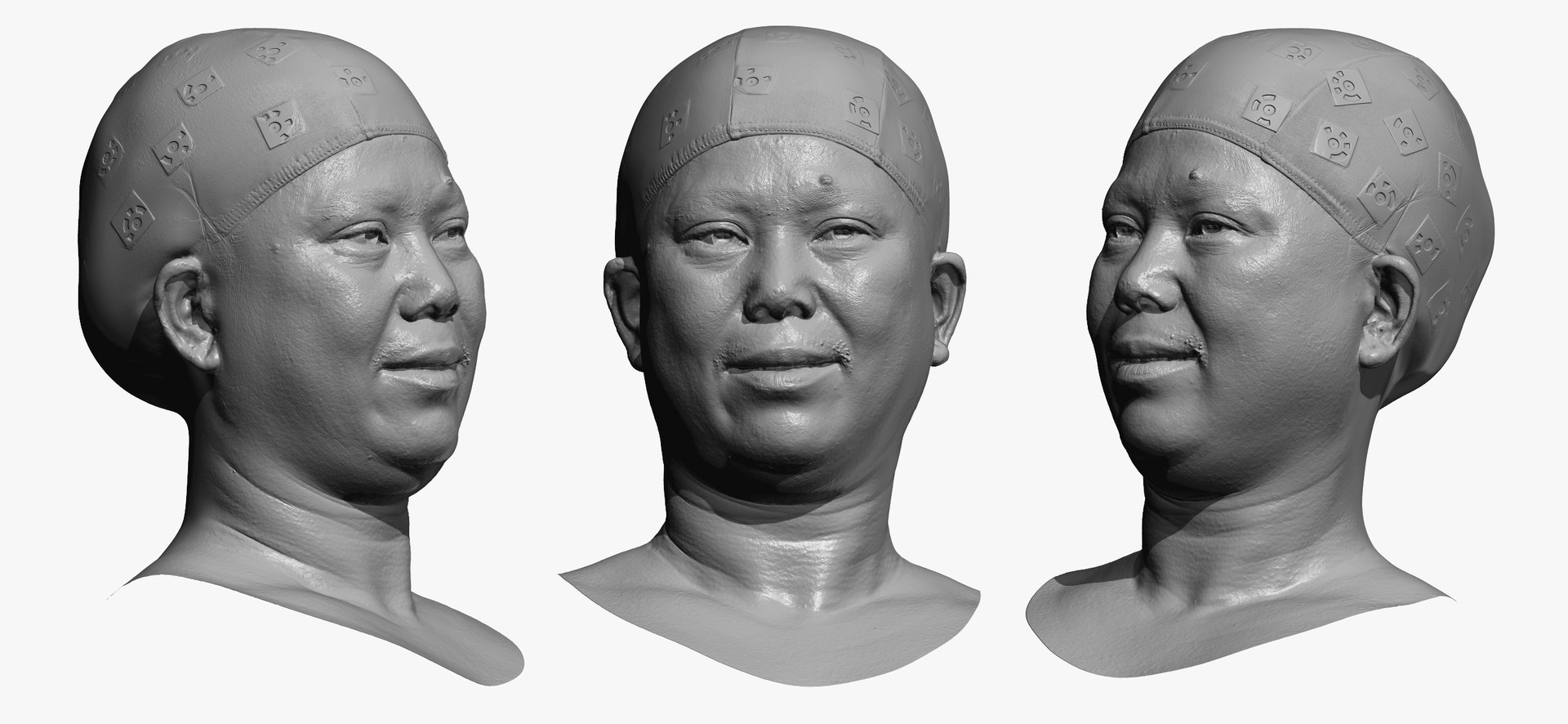 3D Mei Human Head Smile RAW Scan model - TurboSquid 1740695
