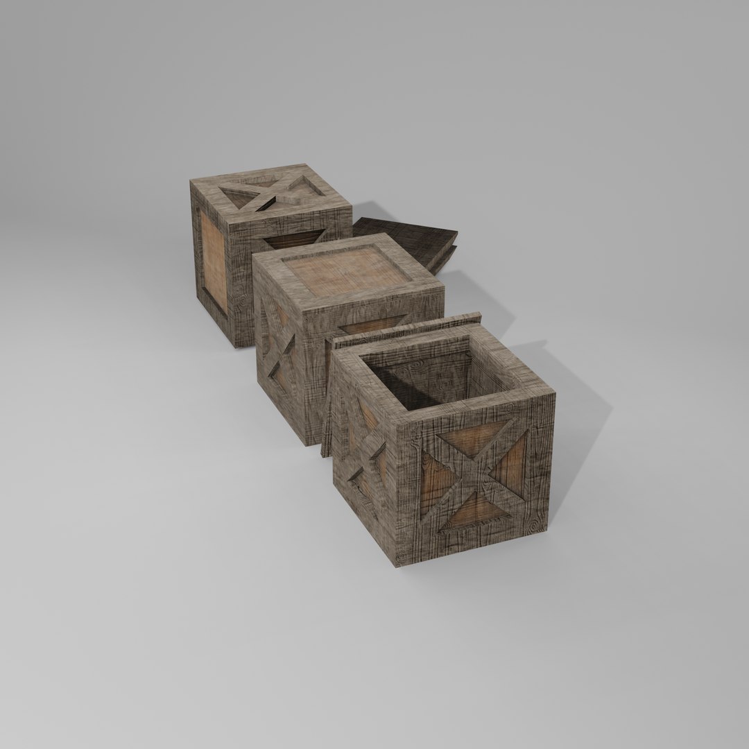 Wooden Crates - Aged Model - TurboSquid 2036150