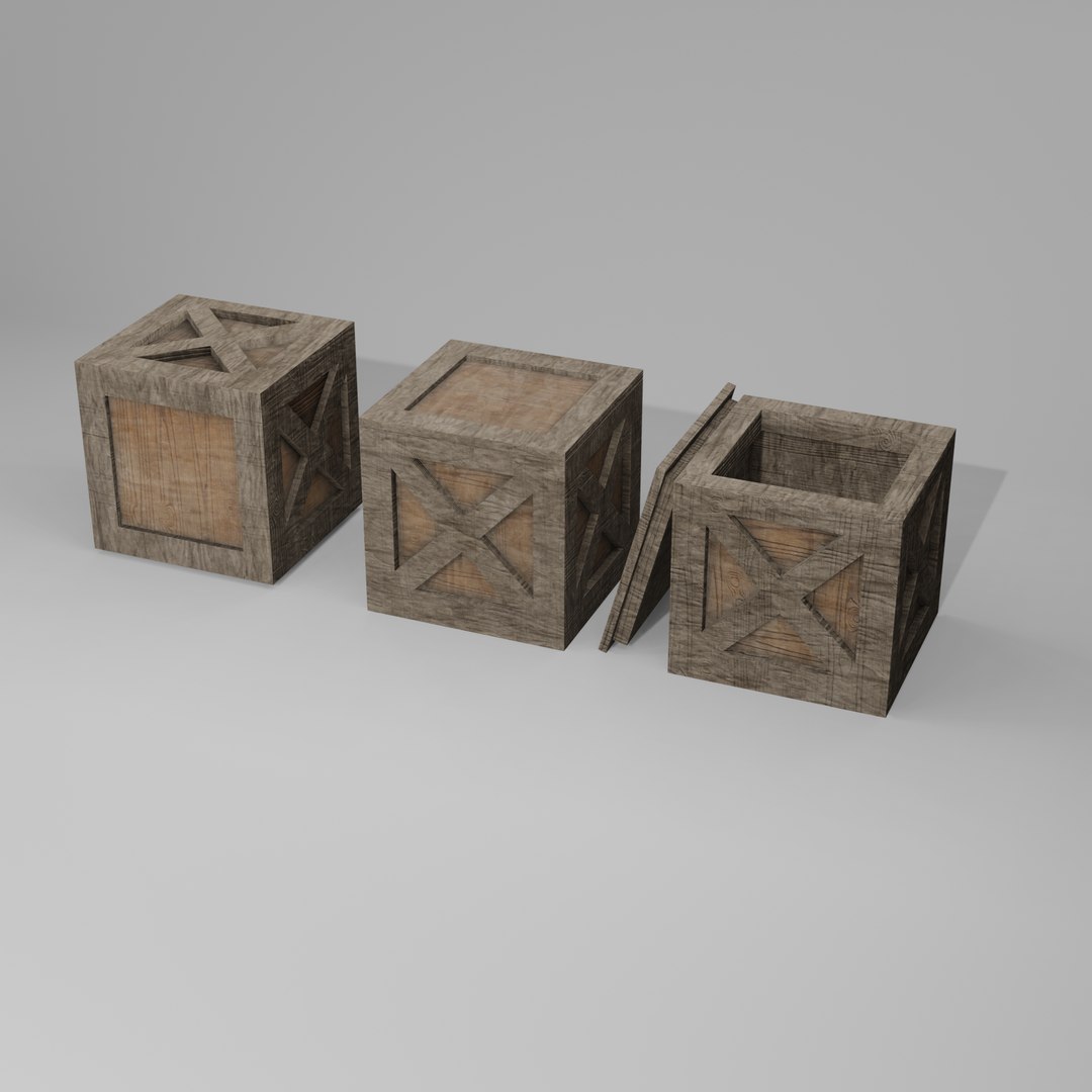 Wooden Crates - Aged Model - TurboSquid 2036150