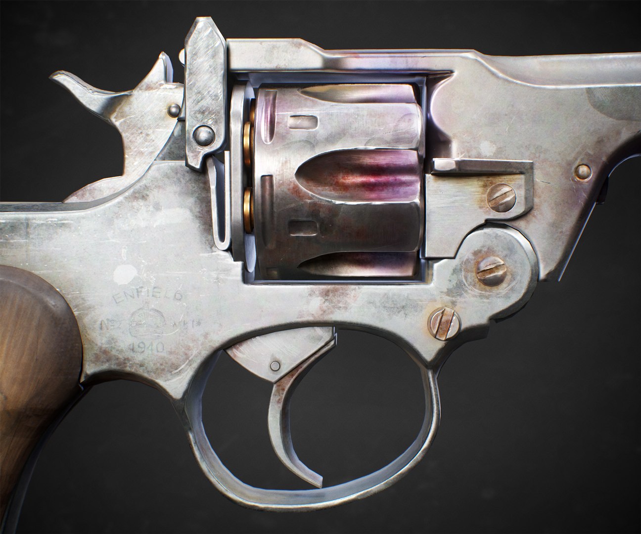 Enfield Revolver 3D Model - TurboSquid 1901035