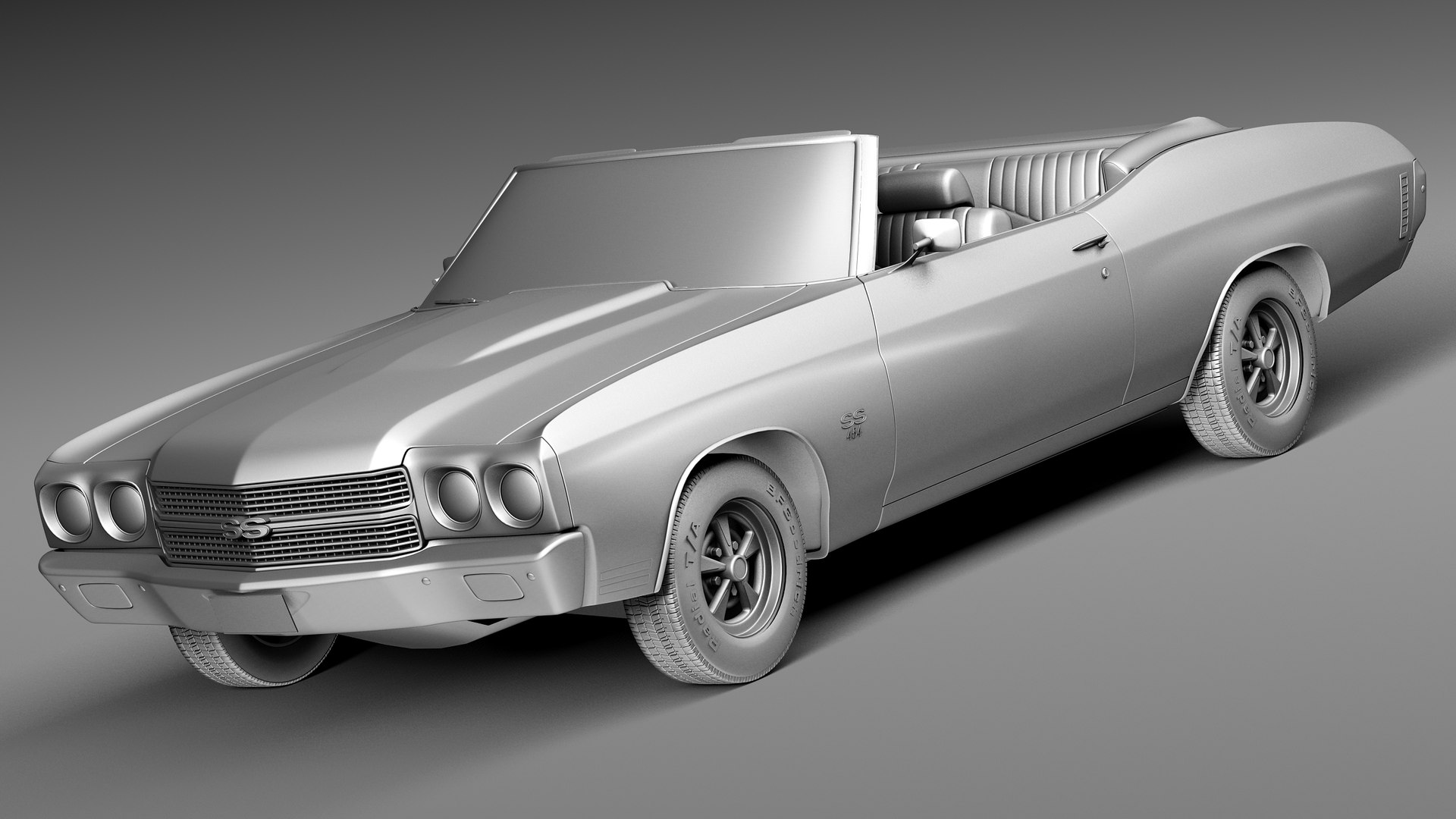 convertible chevrolet 1970 3d c4d