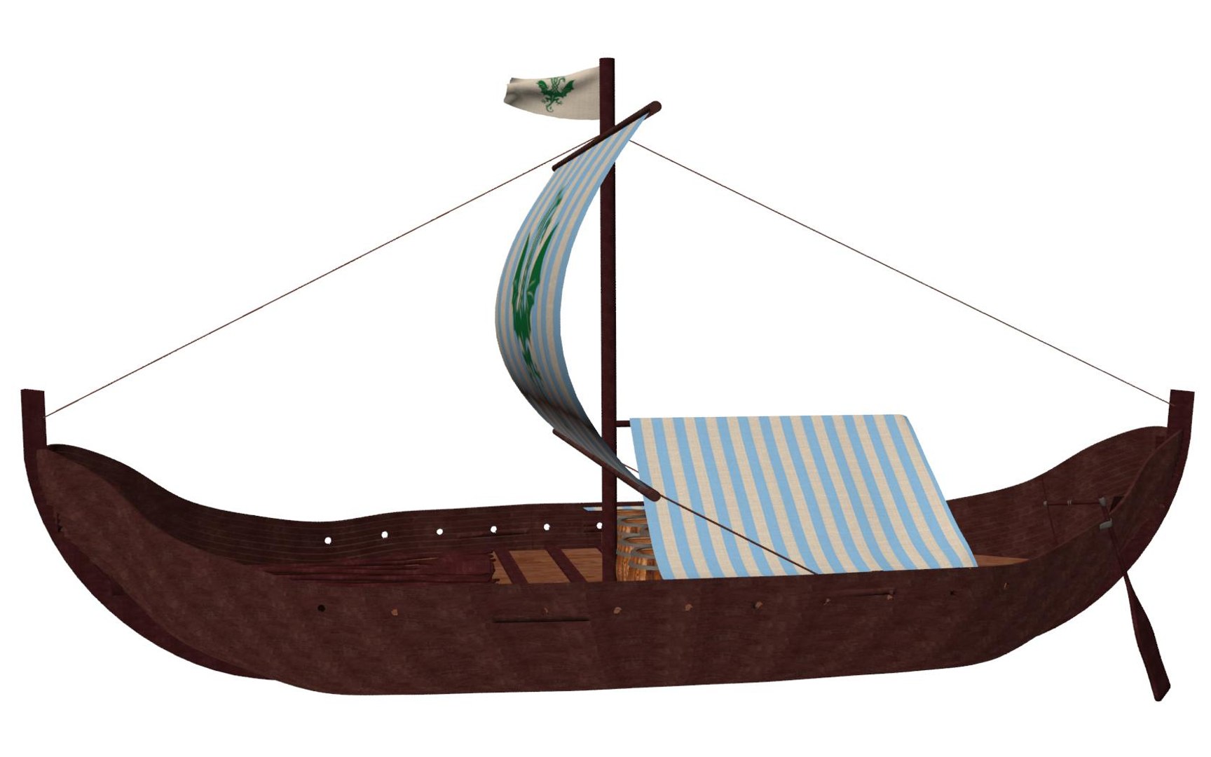 Viking Cargo Ship Knorr 3d Obj