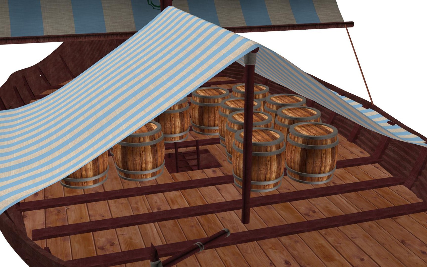 Viking Cargo Ship Knorr 3d Obj