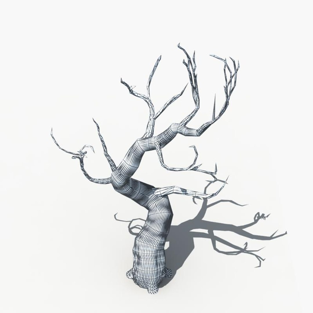 3d scary tree dry