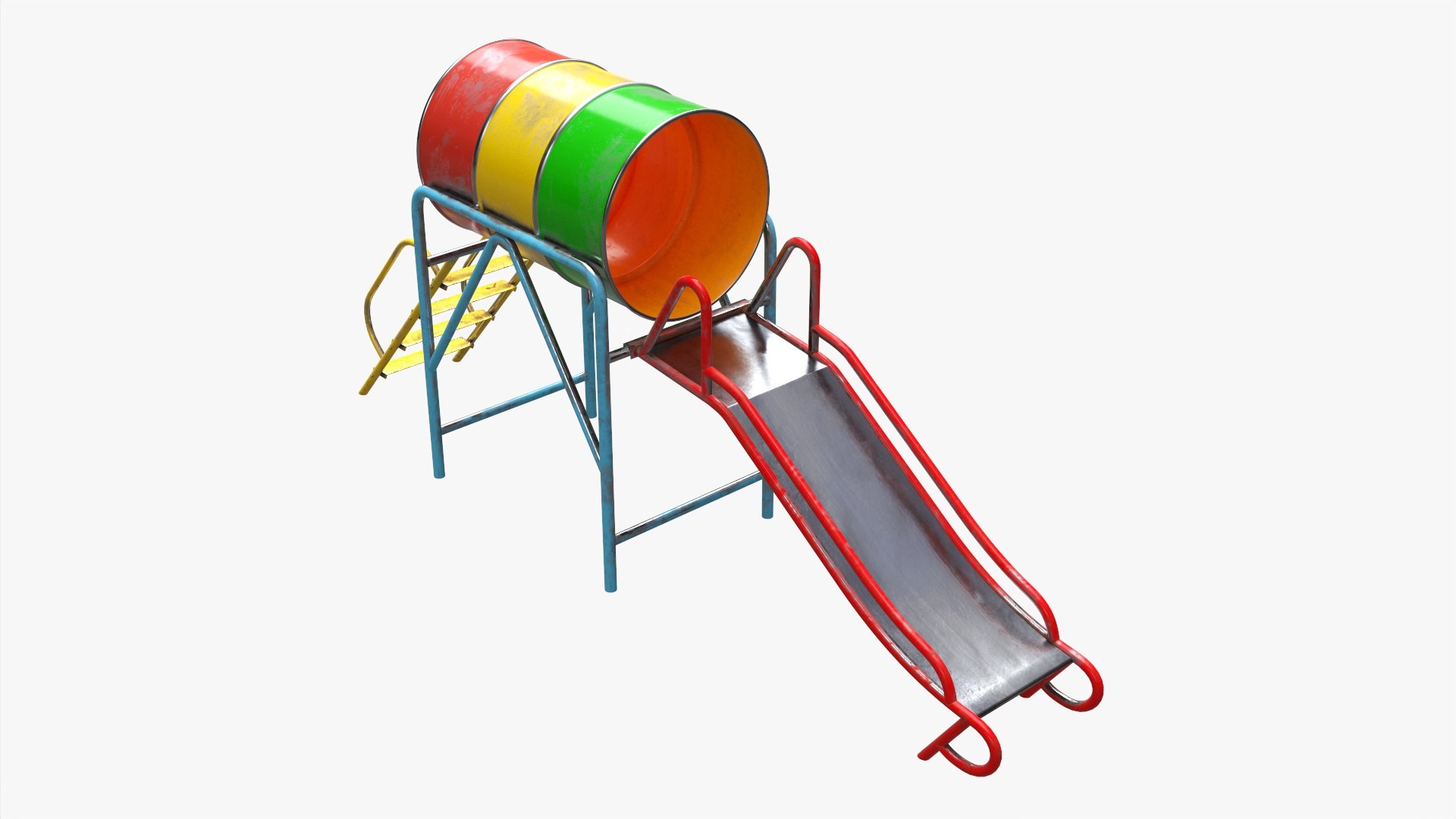 Playground Barrel Slide 02 3D Model - TurboSquid 1877127