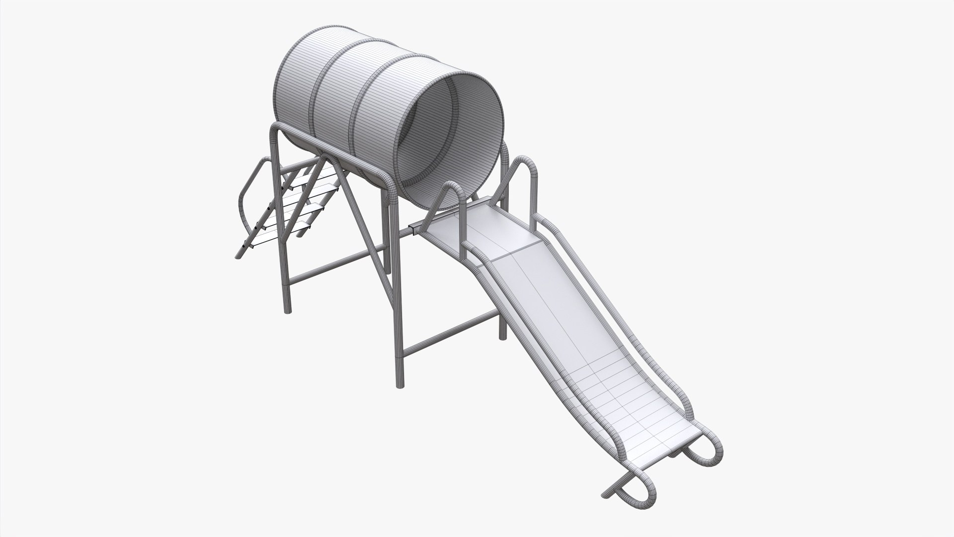 Playground Barrel Slide 02 3D Model - TurboSquid 1877127