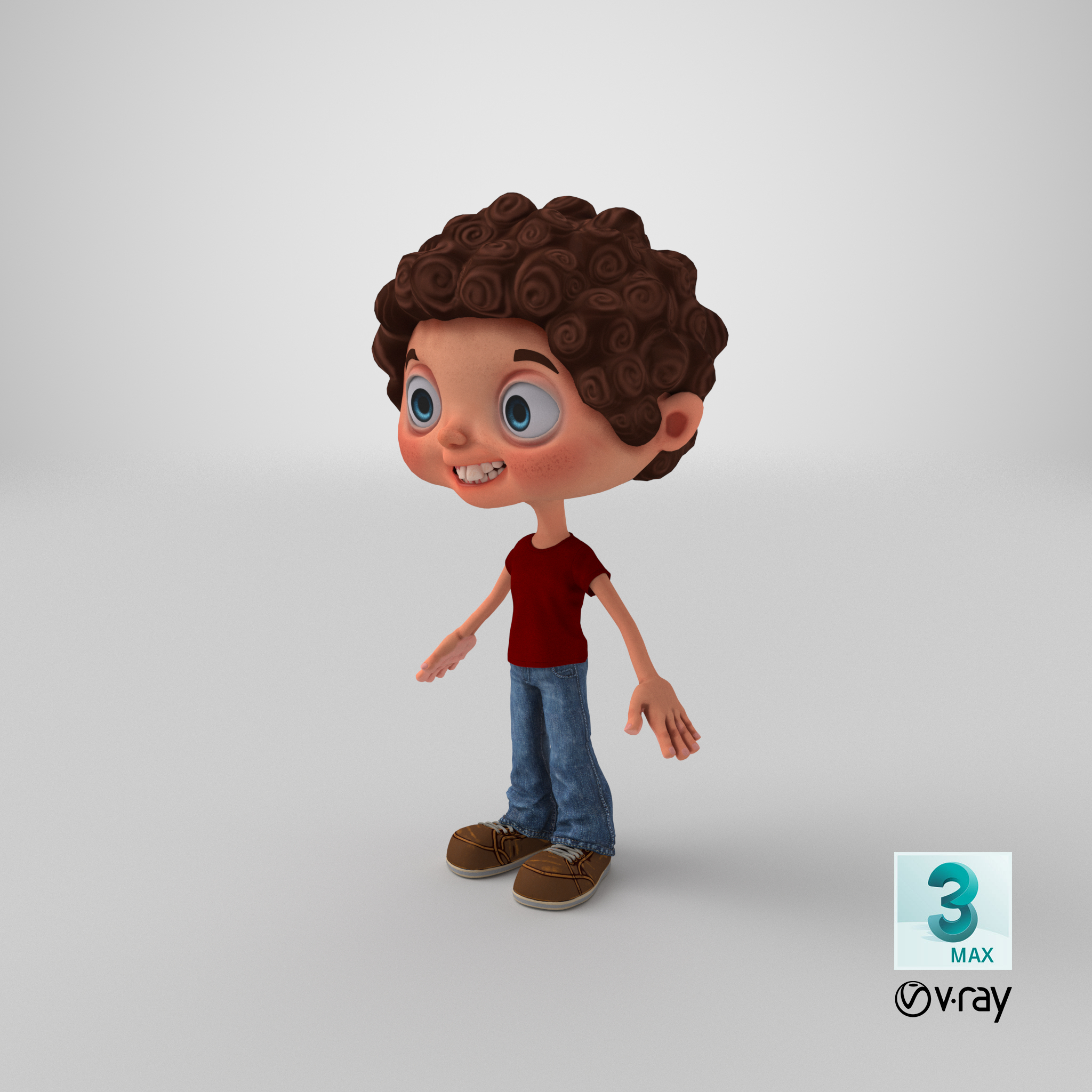 3D Billy Cartoon Boy model - TurboSquid 1744794