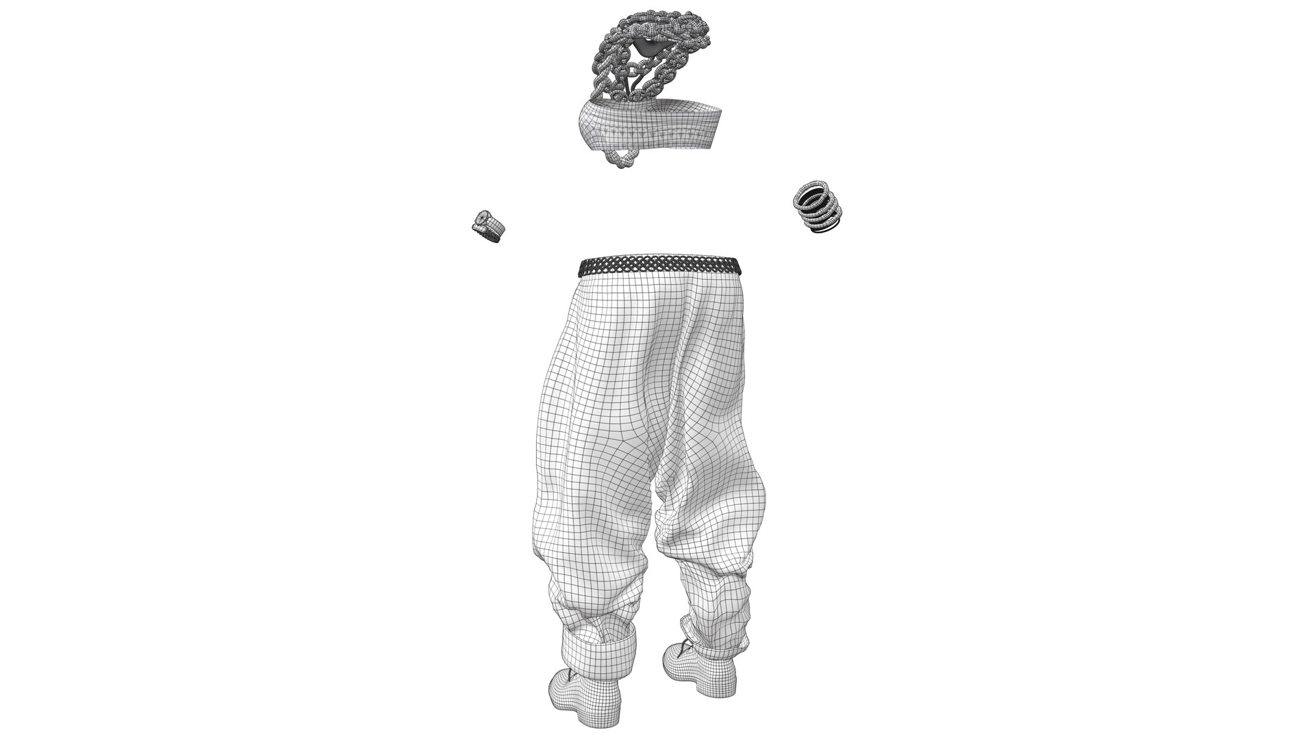 Full Female Rapper Outfit 3D Model - TurboSquid 2074441