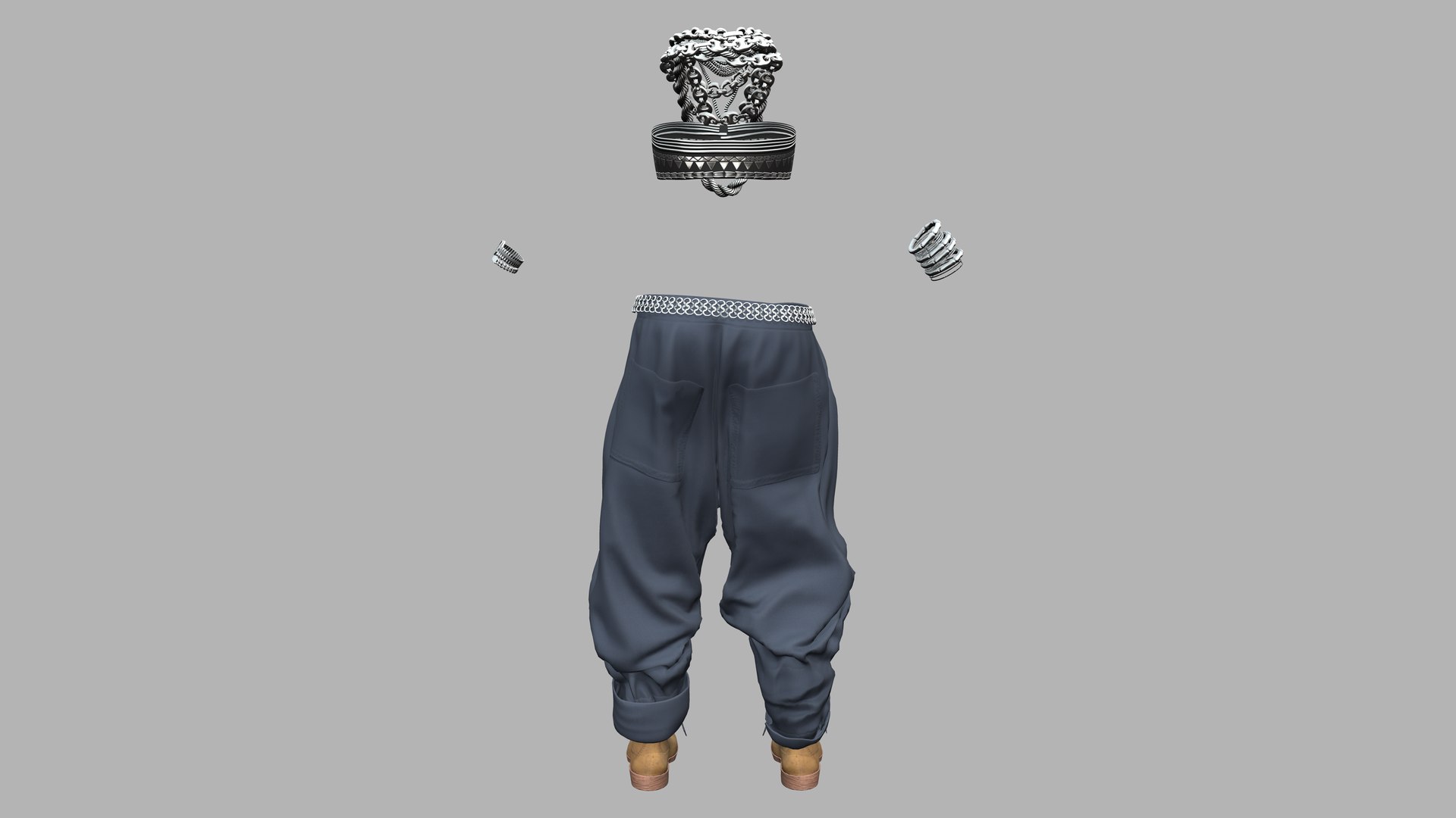 Full Female Rapper Outfit 3D Model - TurboSquid 2074441