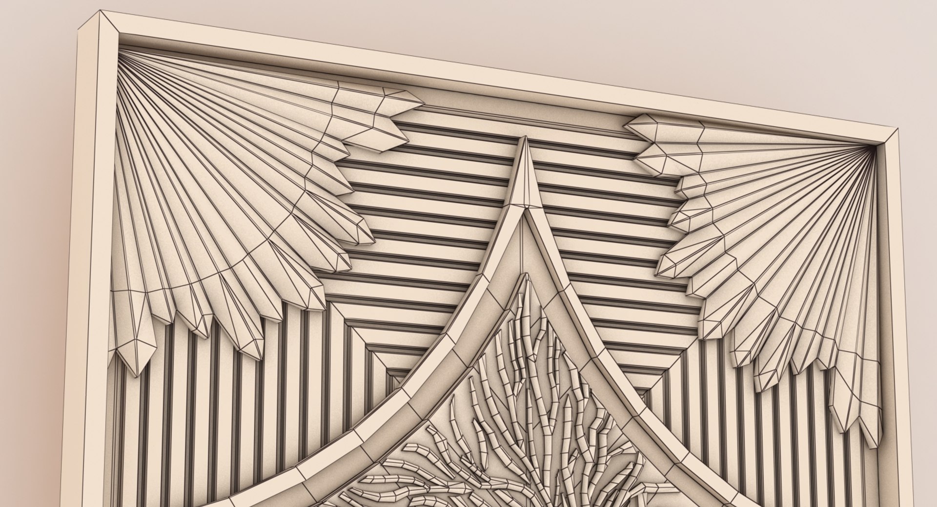 Classical Decoration Interior Wall 3d Model