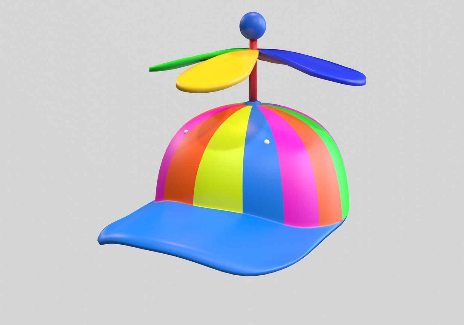 Colorful Cartoon Cap 3D Model - TurboSquid 1893214