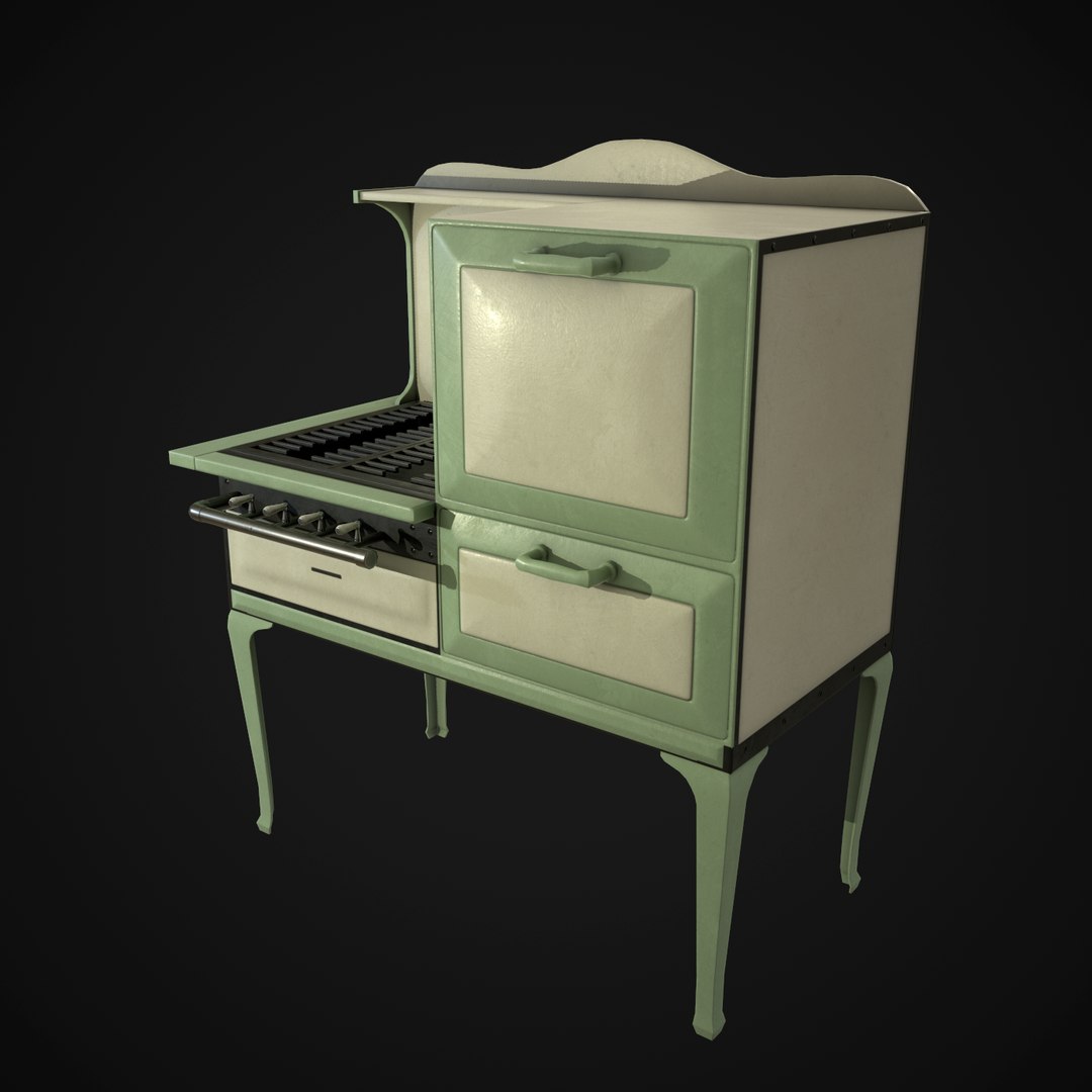 1930s Gas Stove 3D - TurboSquid 1477267