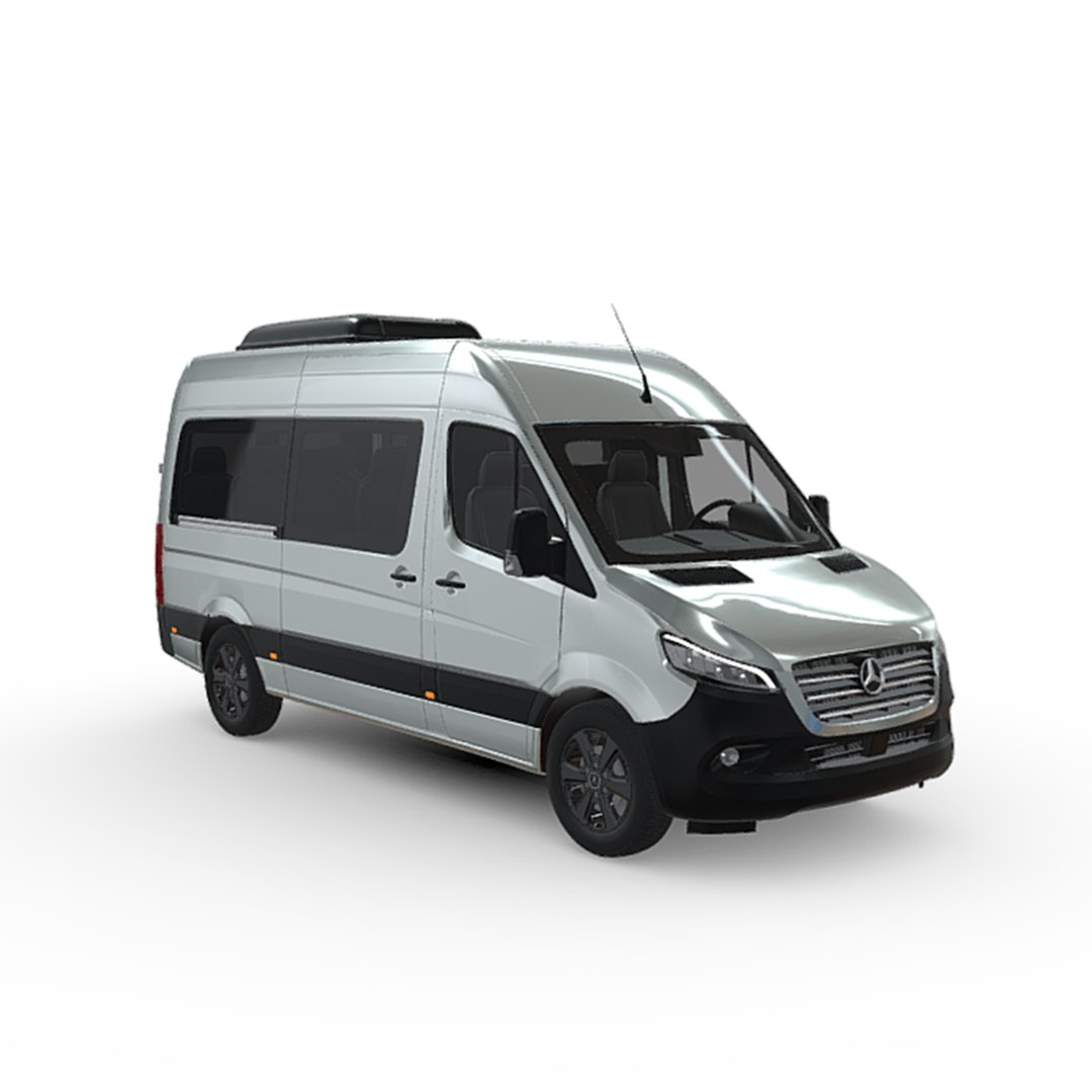 New Mercedes-Benz Sprinter Passenger Van L2 H2 3D Model - TurboSquid ...