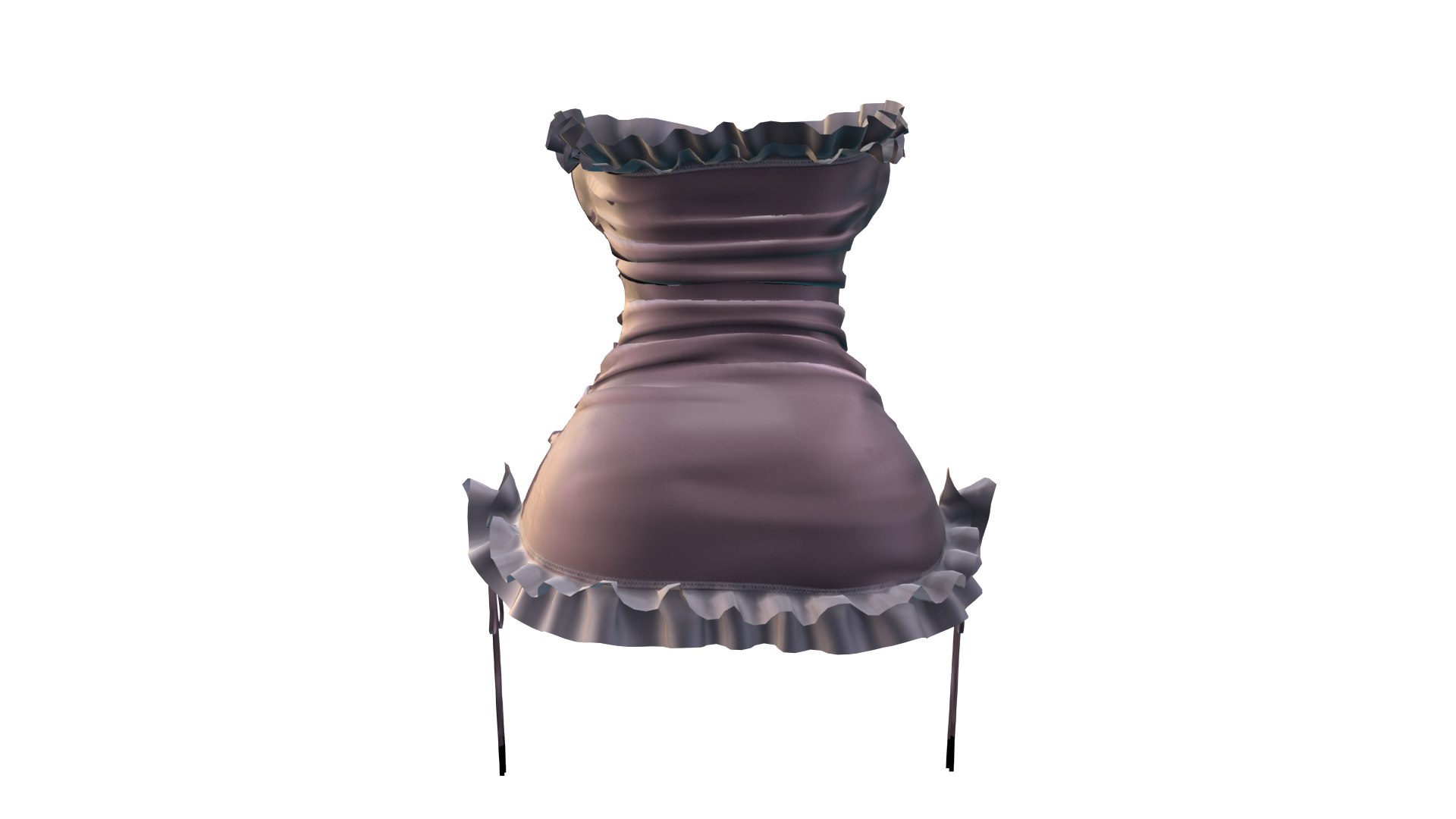 3D Ruffle Dress 3D Model Low Poly - TurboSquid 2284977