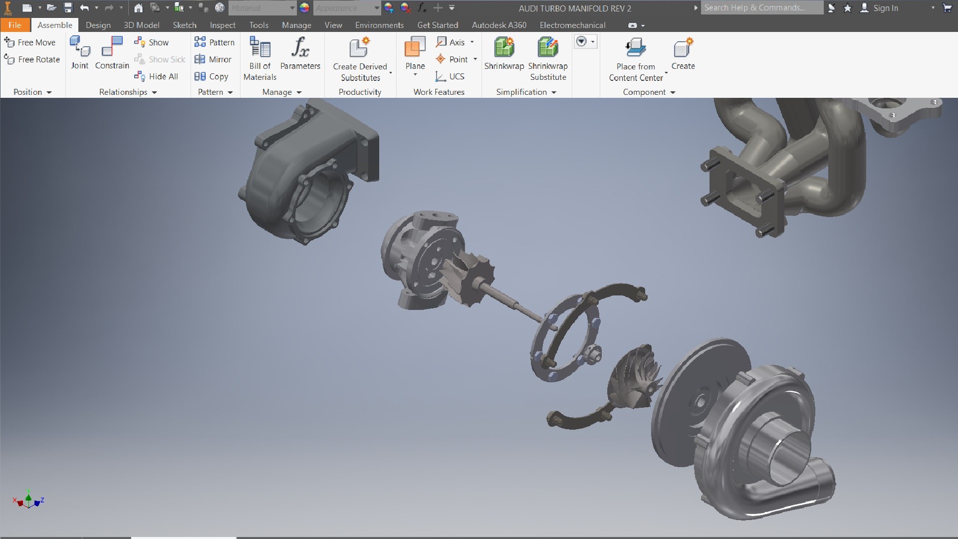 Vehicle Turbocharger Assembly Model - TurboSquid 2315112