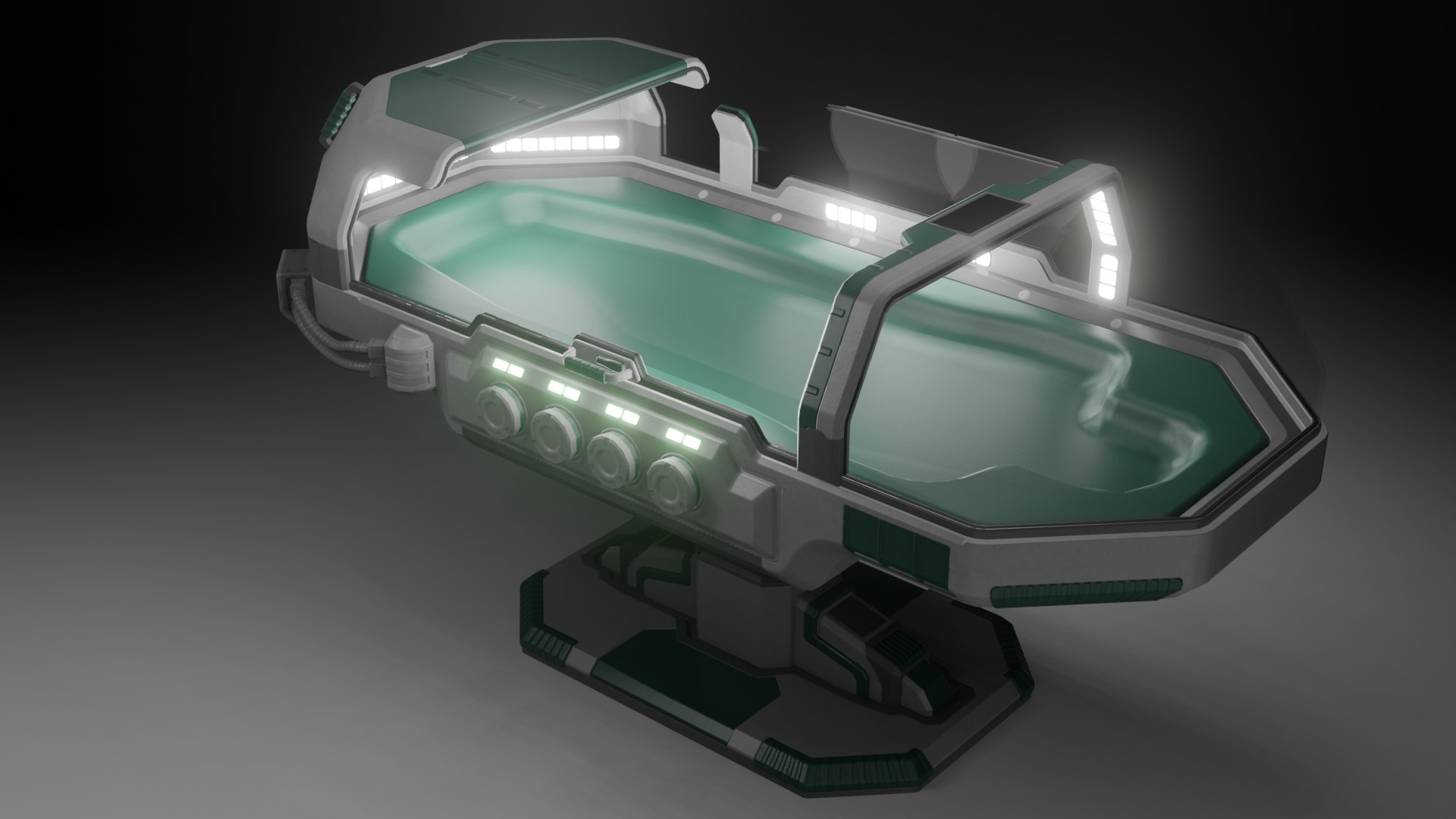 Scifi Futuristic Medical Cryo Pod 3D - TurboSquid 2172303