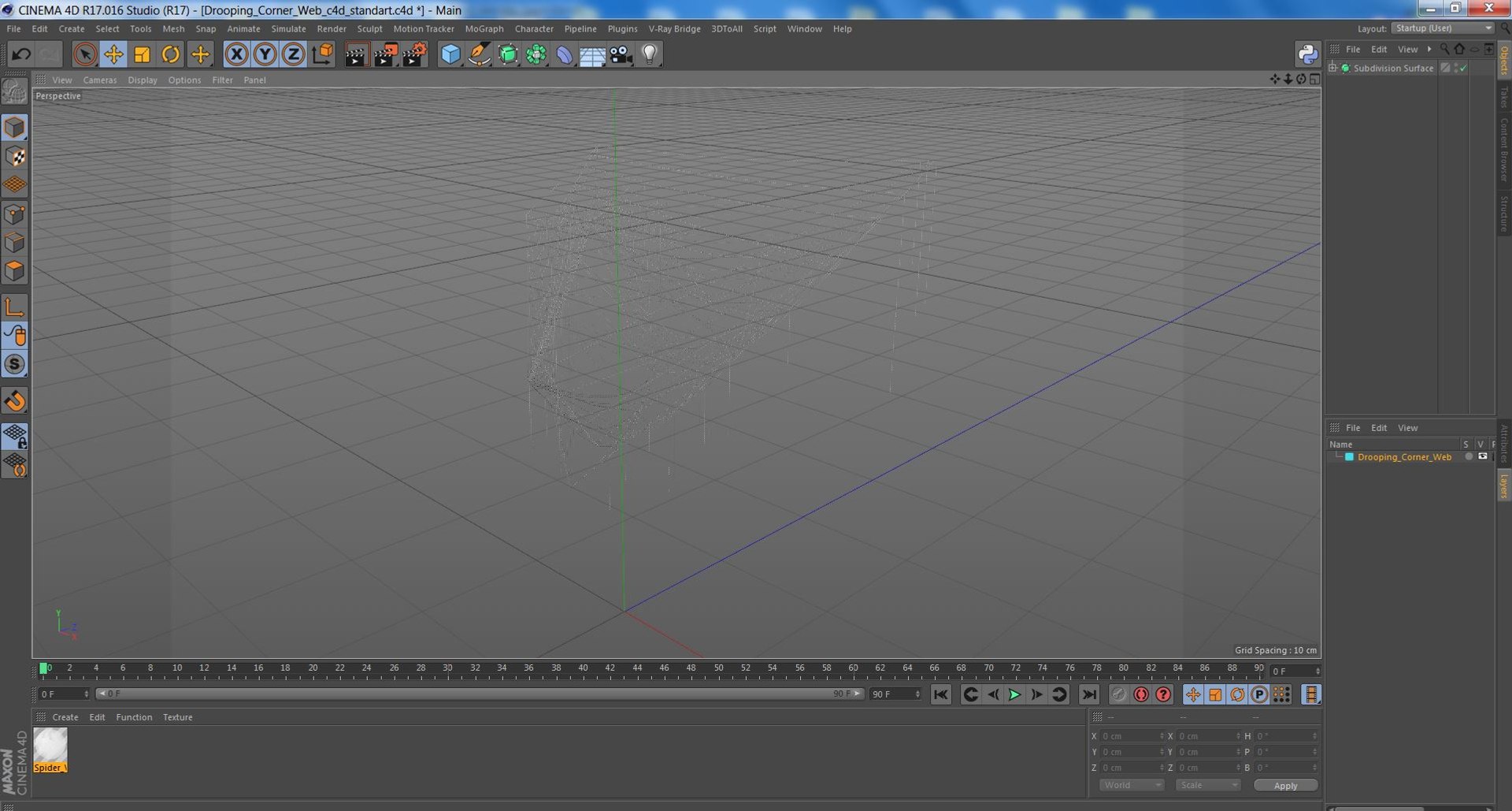 3D Drooping Corner Web Model - TurboSquid 2206567