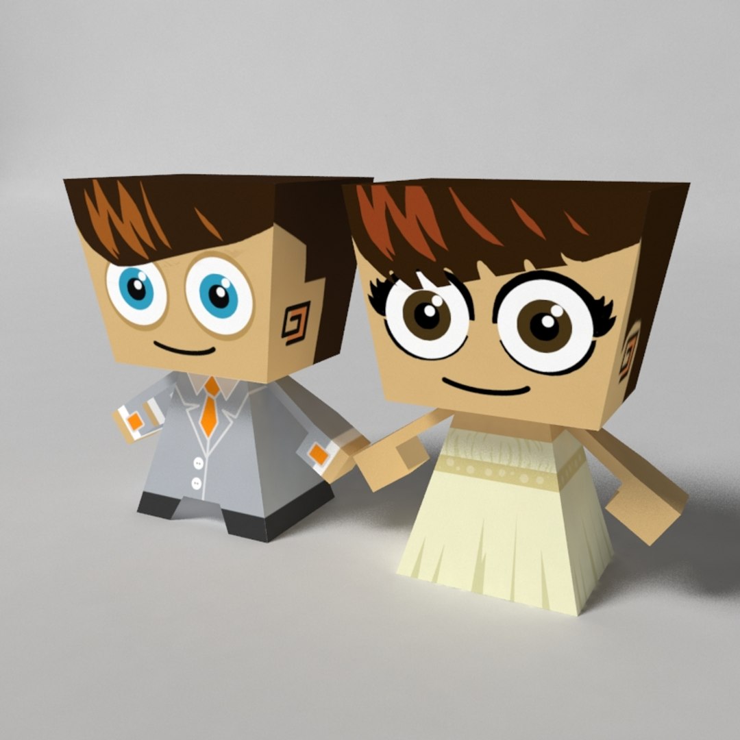 3ds Max Paper Wedding Toys