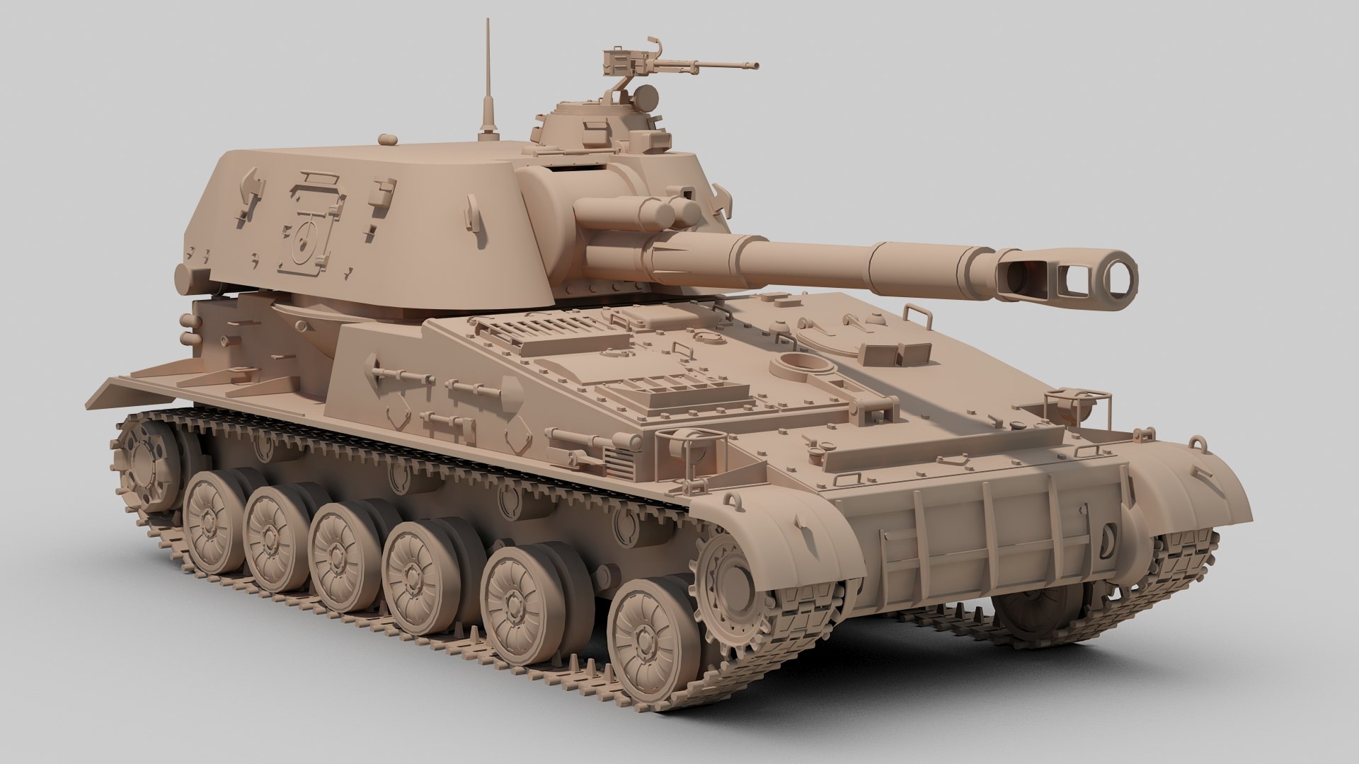 3d Model Of Soviet 2s3 Akatsiya Artillery