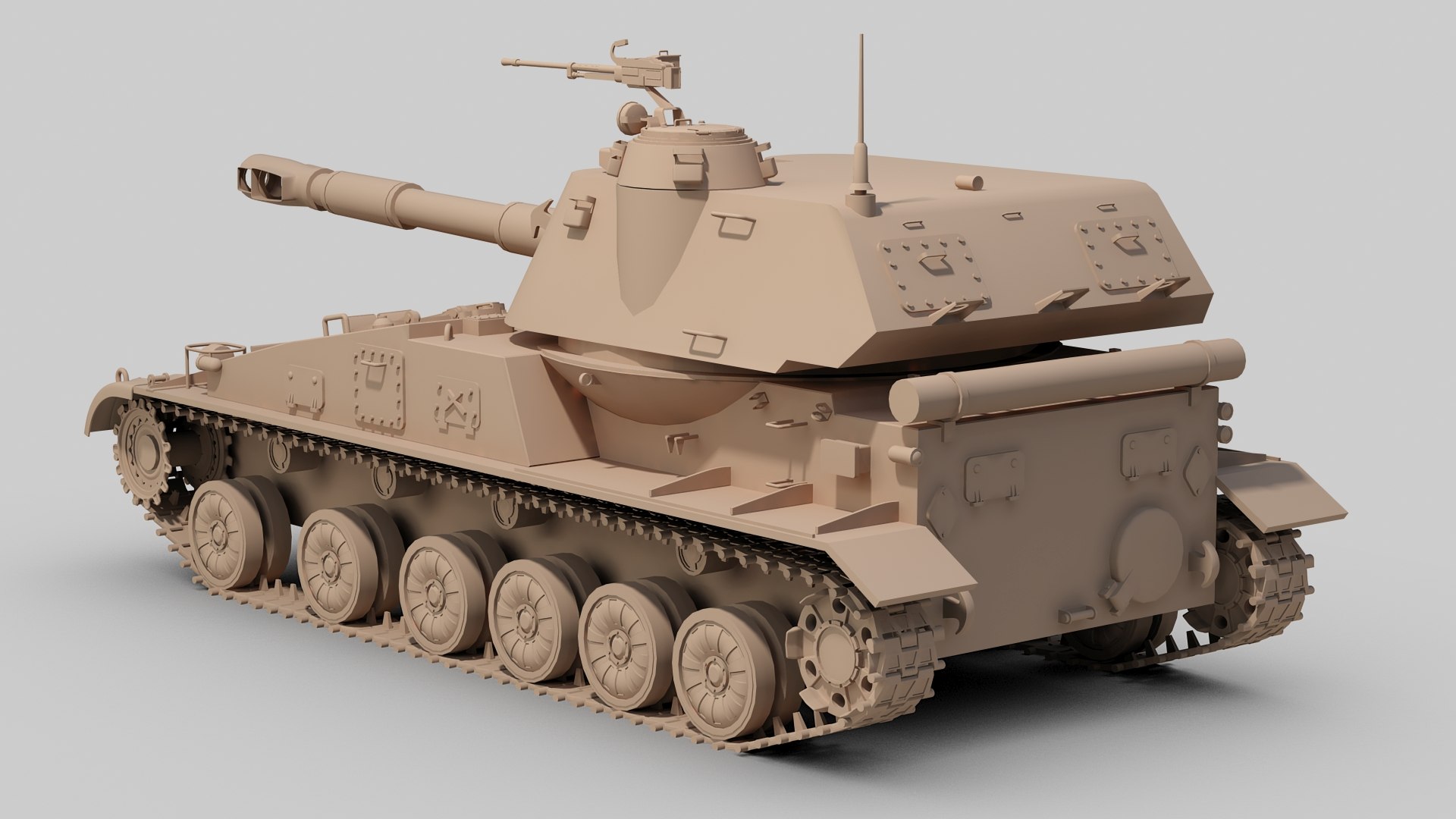 3d Model Of Soviet 2s3 Akatsiya Artillery