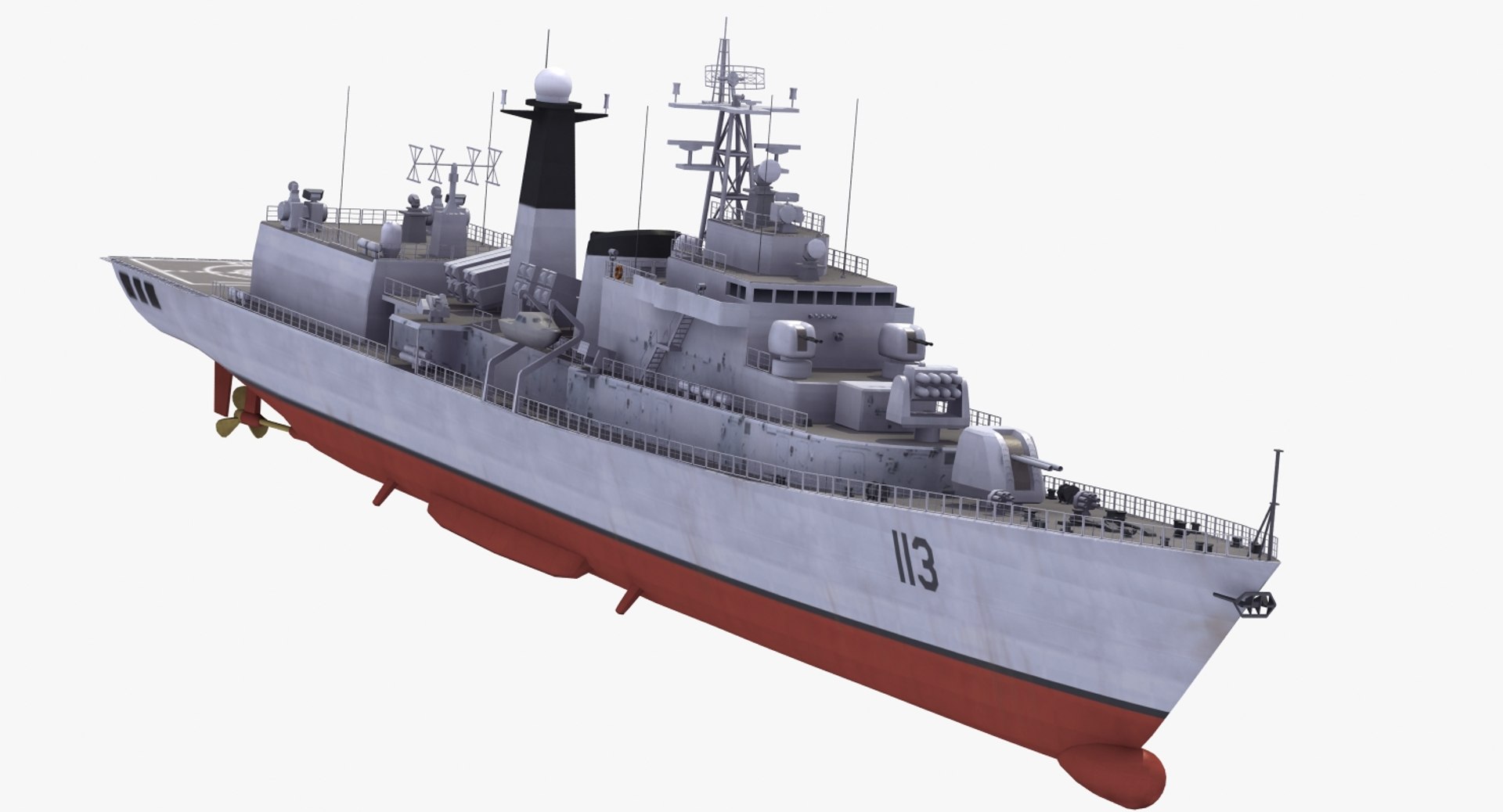 3d type052 luhu class destroyer model