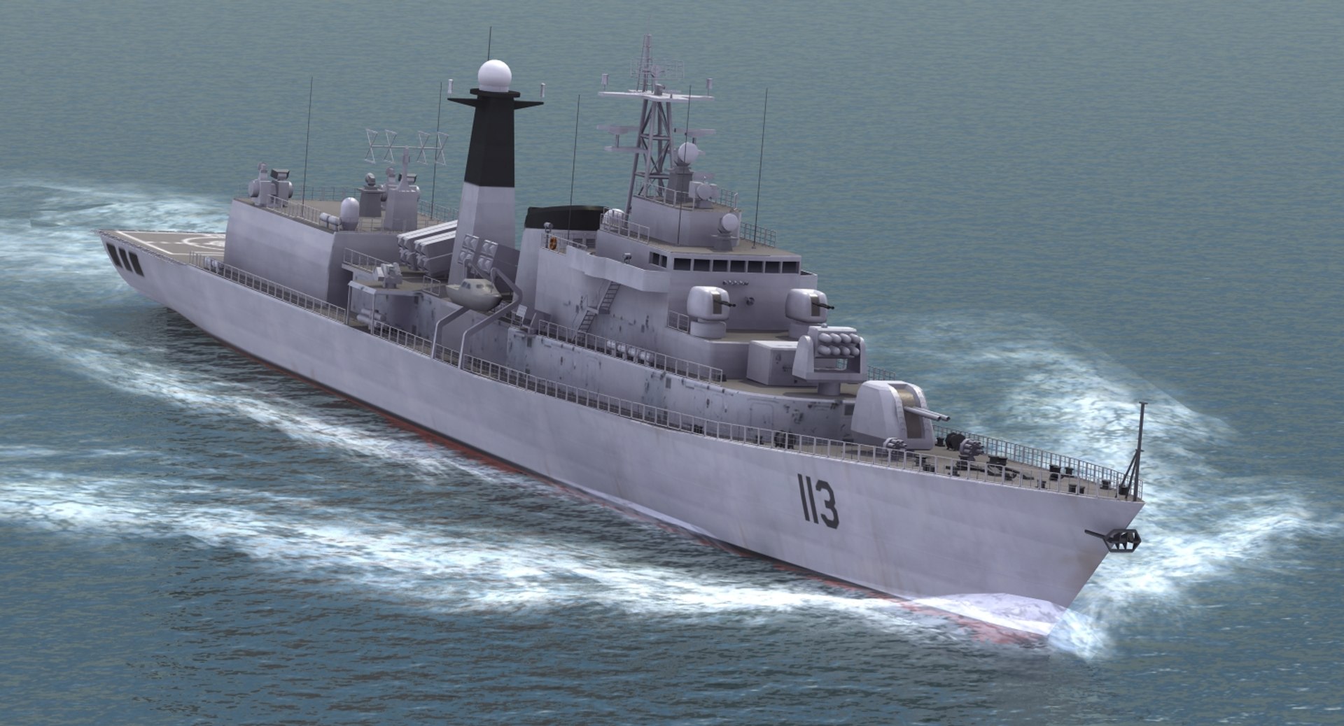 3d type052 luhu class destroyer model