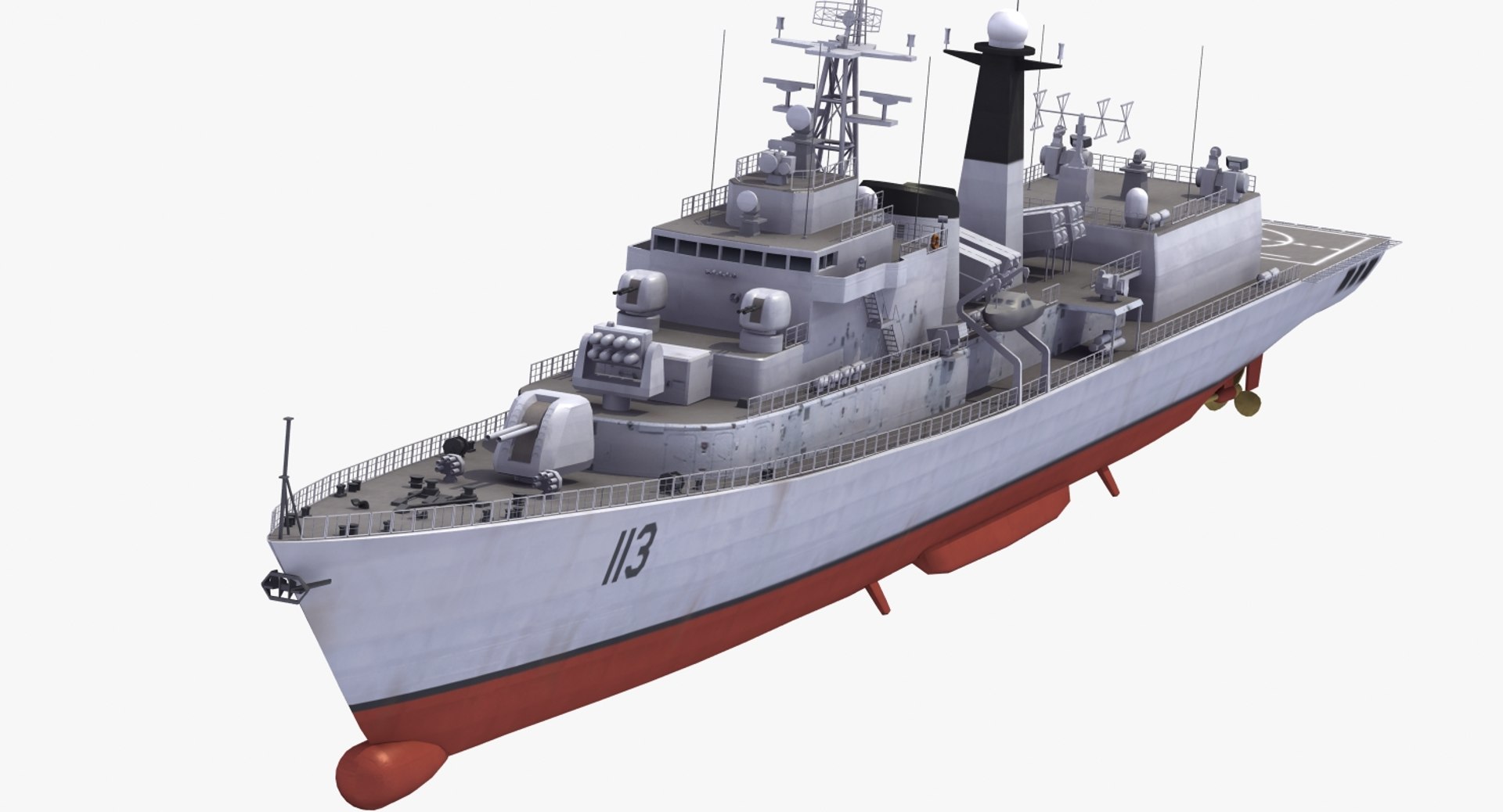 3d type052 luhu class destroyer model