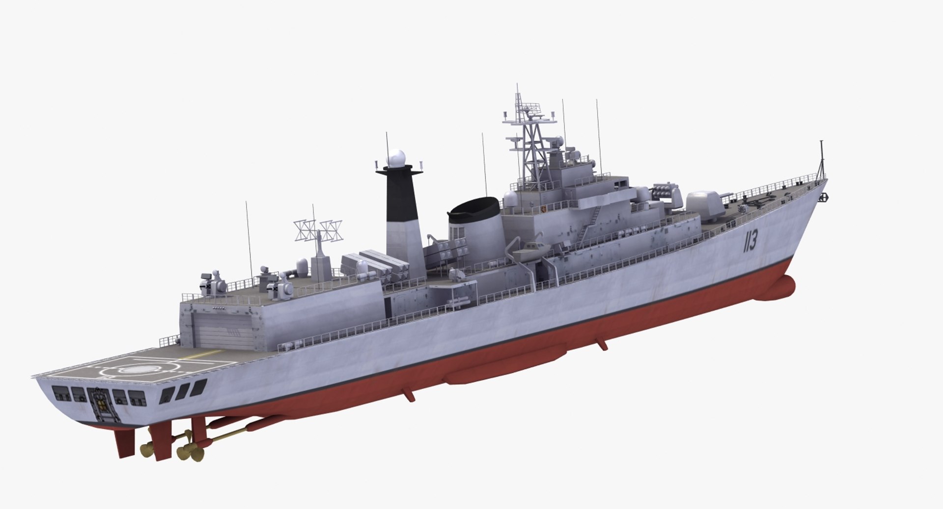 3d type052 luhu class destroyer model