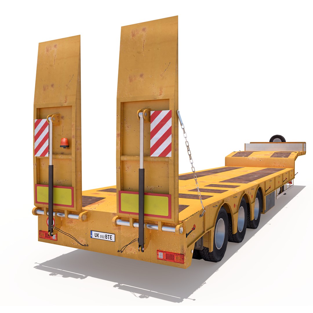 3D platform trailer model - TurboSquid 1403239