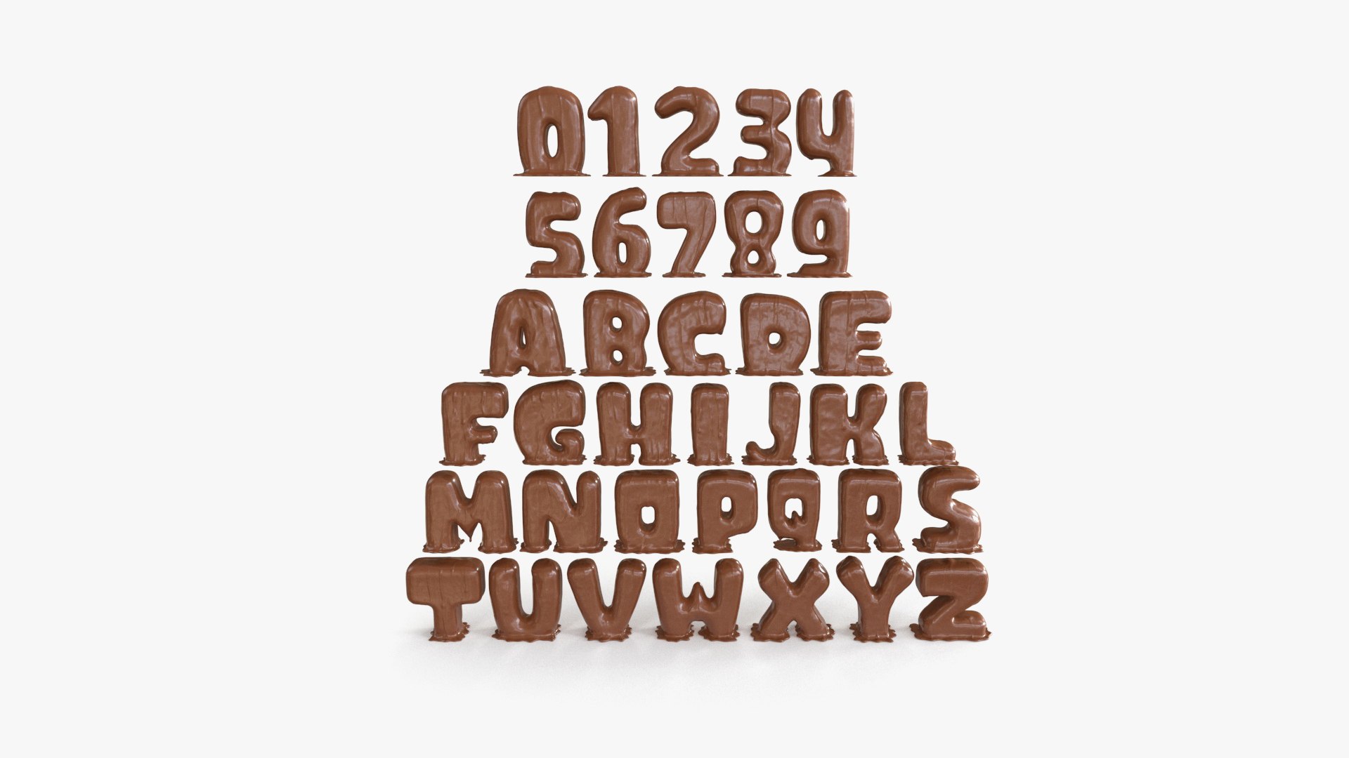 3D Chocolate Letter - TurboSquid 2126414