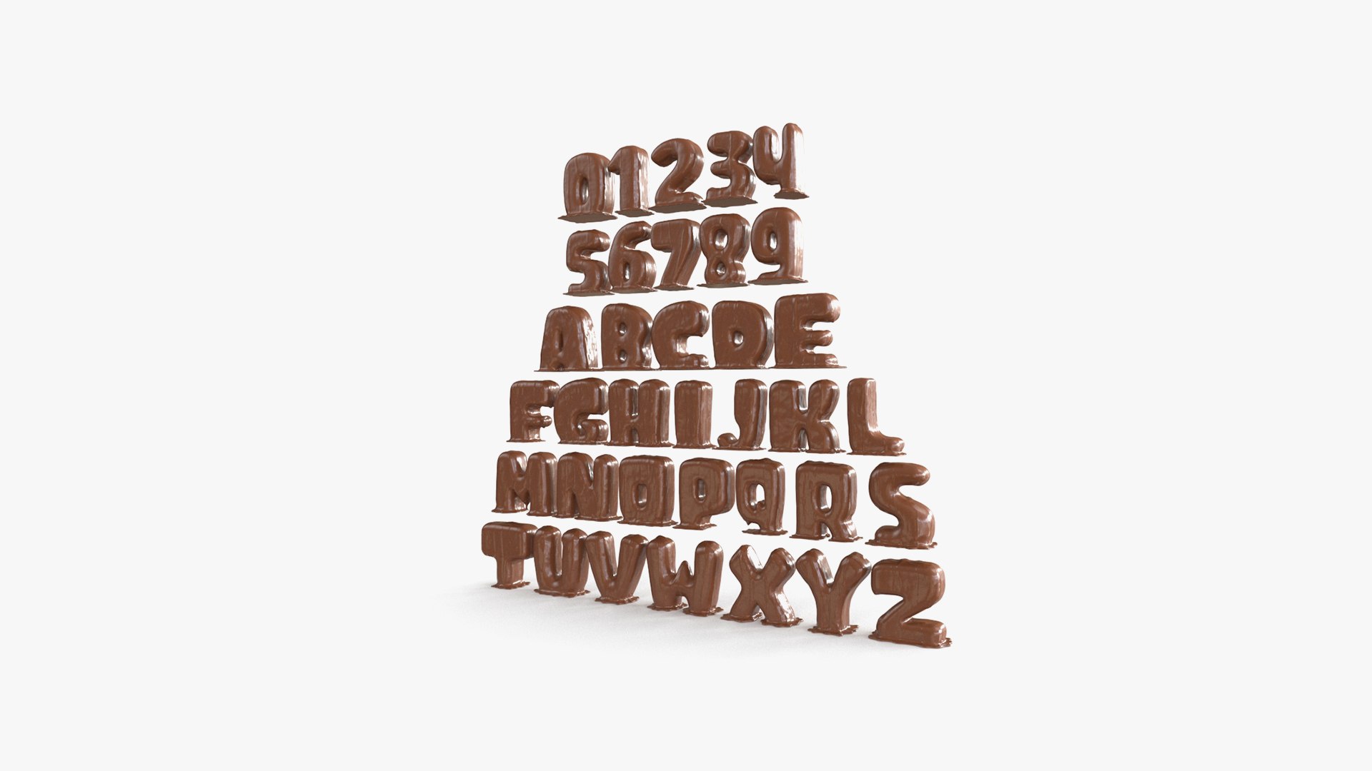 3D Chocolate Letter - TurboSquid 2126414