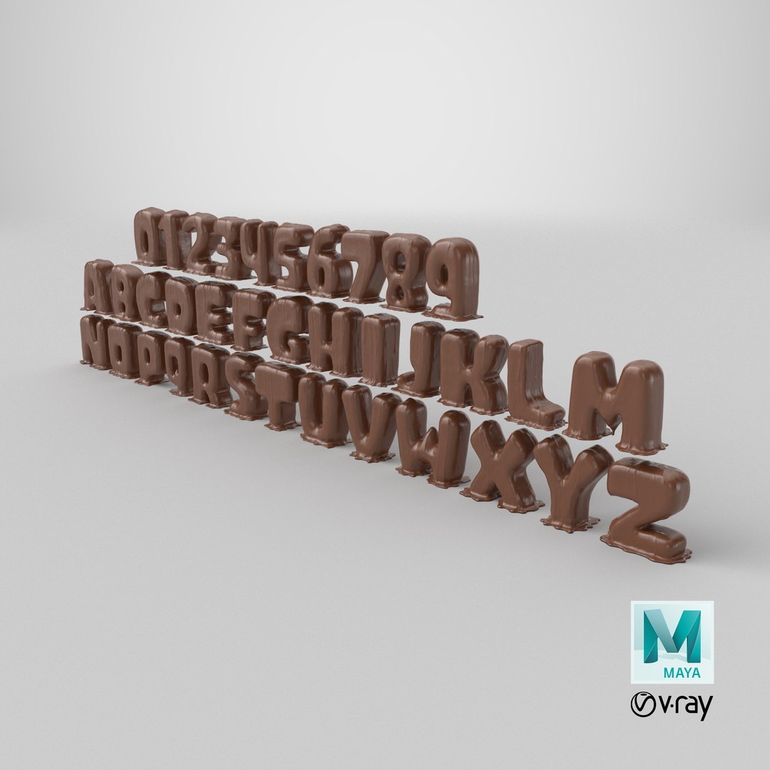 3D Chocolate Letter - TurboSquid 2126414