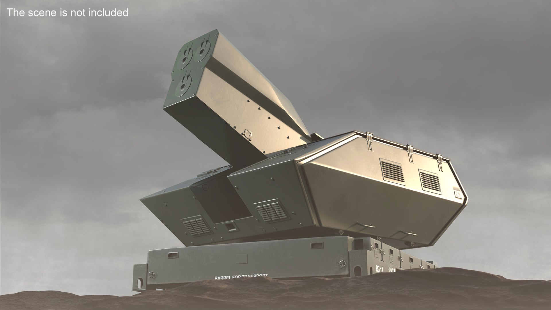 3D Skynex Laser Air Defense System Green Rigged For Cinema 4D Model ...