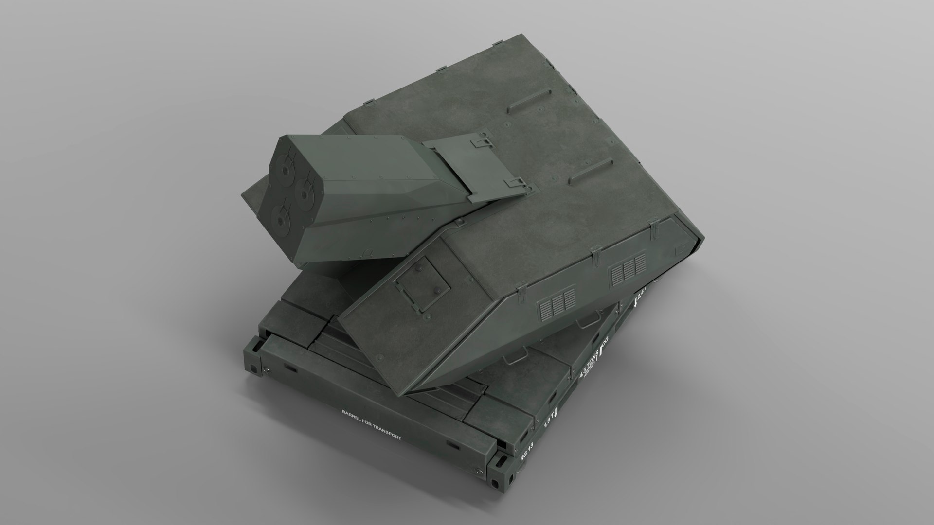 3D Skynex Laser Air Defense System Green Rigged For Cinema 4D Model ...