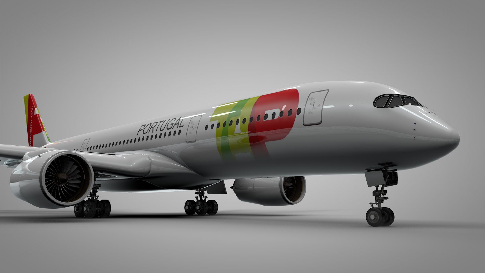 3D Model Airbus A350-900 Tap L228 - TurboSquid 1428607