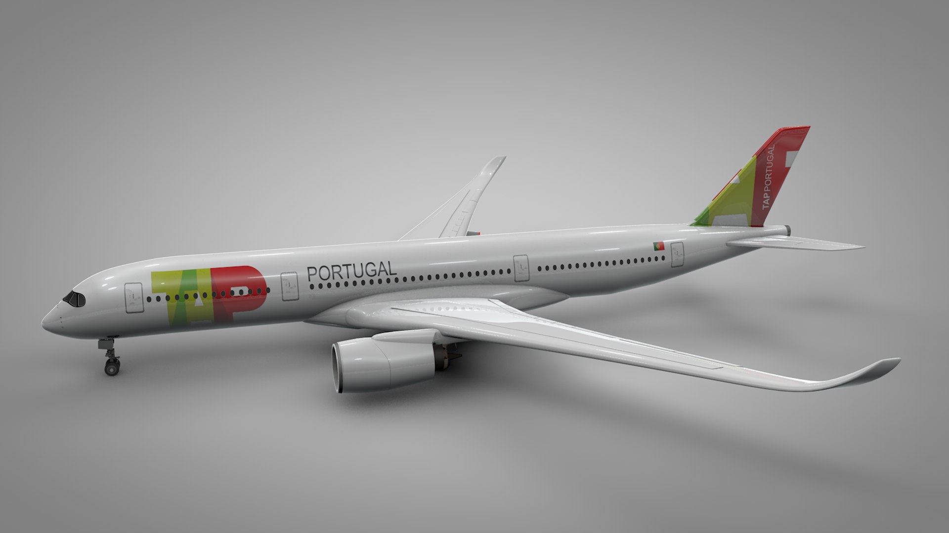 3D Model Airbus A350-900 Tap L228 - TurboSquid 1428607