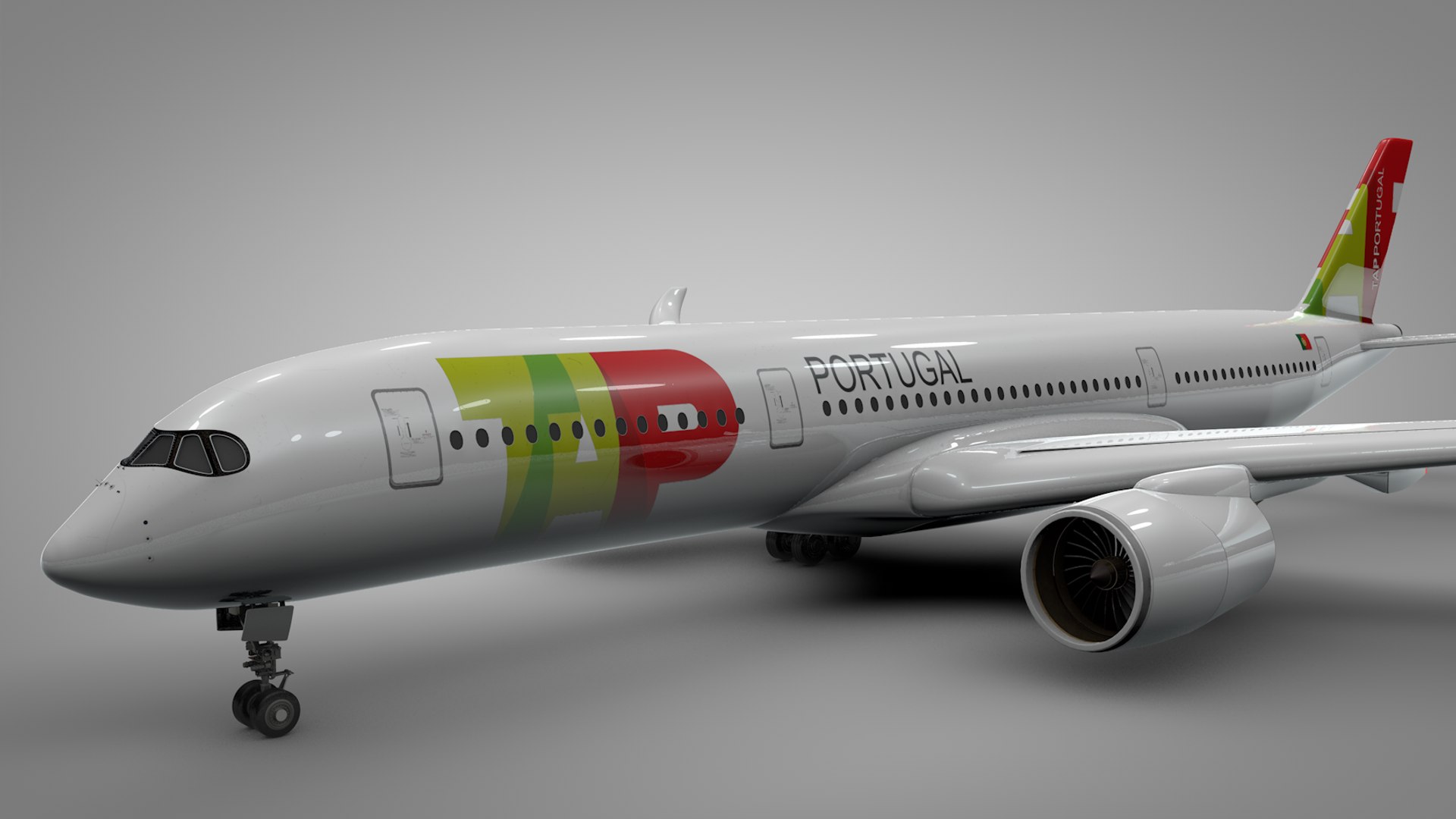 3D Model Airbus A350-900 Tap L228 - TurboSquid 1428607