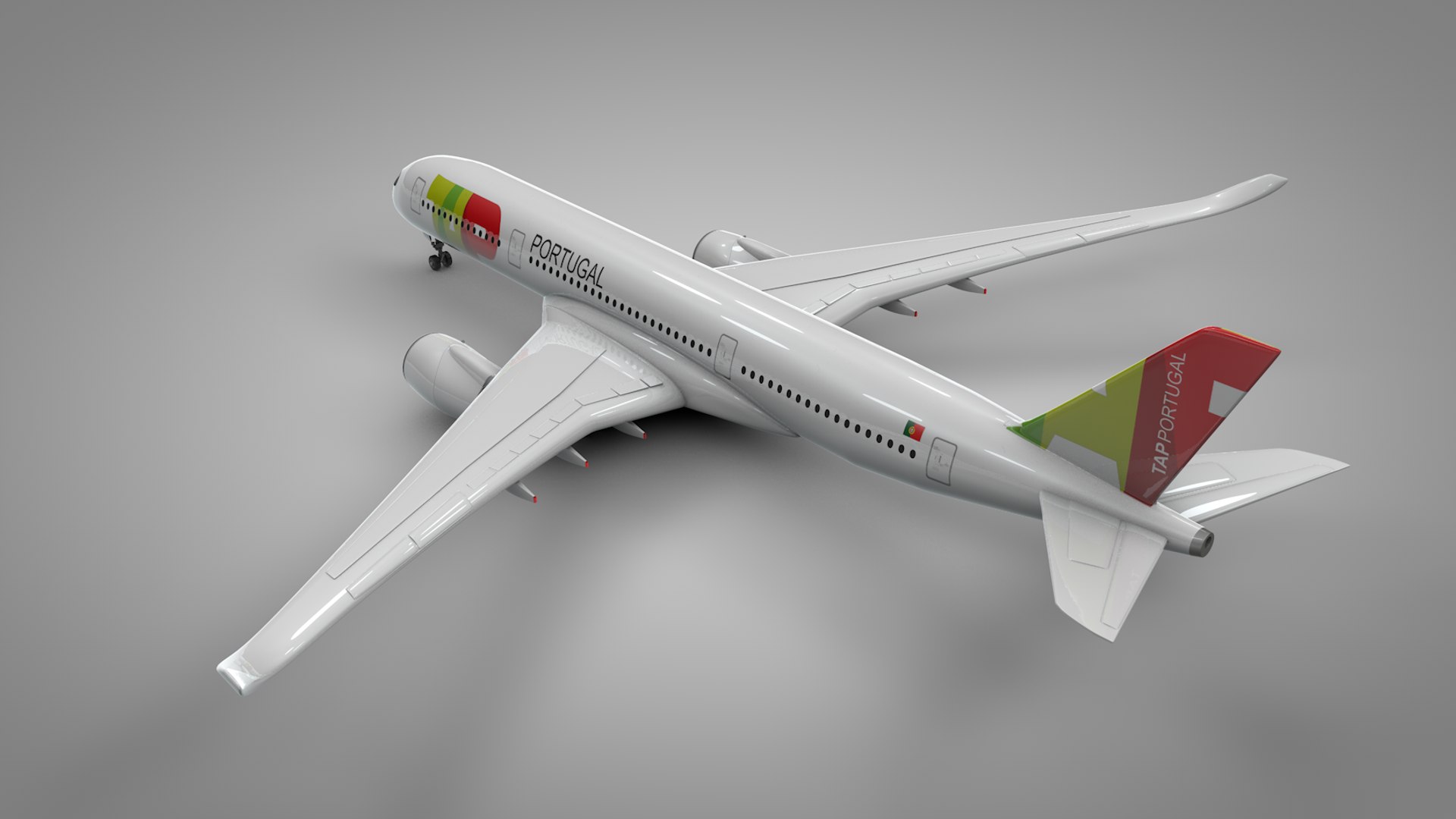 3D Model Airbus A350-900 Tap L228 - TurboSquid 1428607