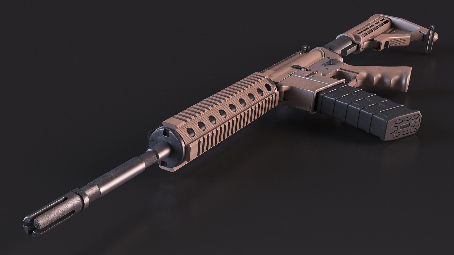 Modern Desert Rifle Model - TurboSquid 2212258
