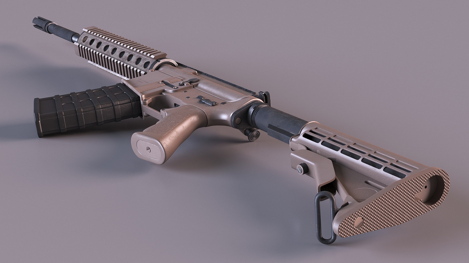 Modern Desert Rifle Model - TurboSquid 2212258