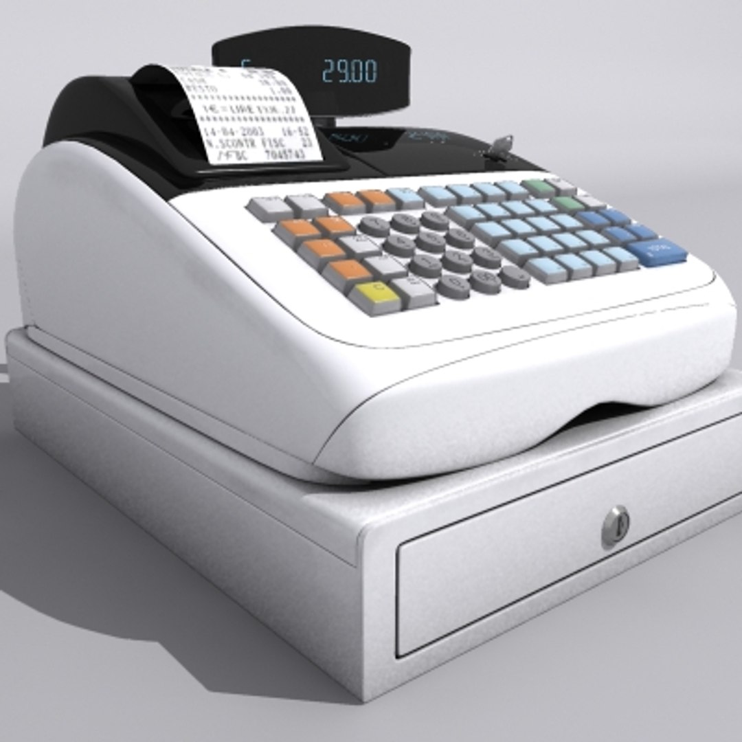 3d model cash register
